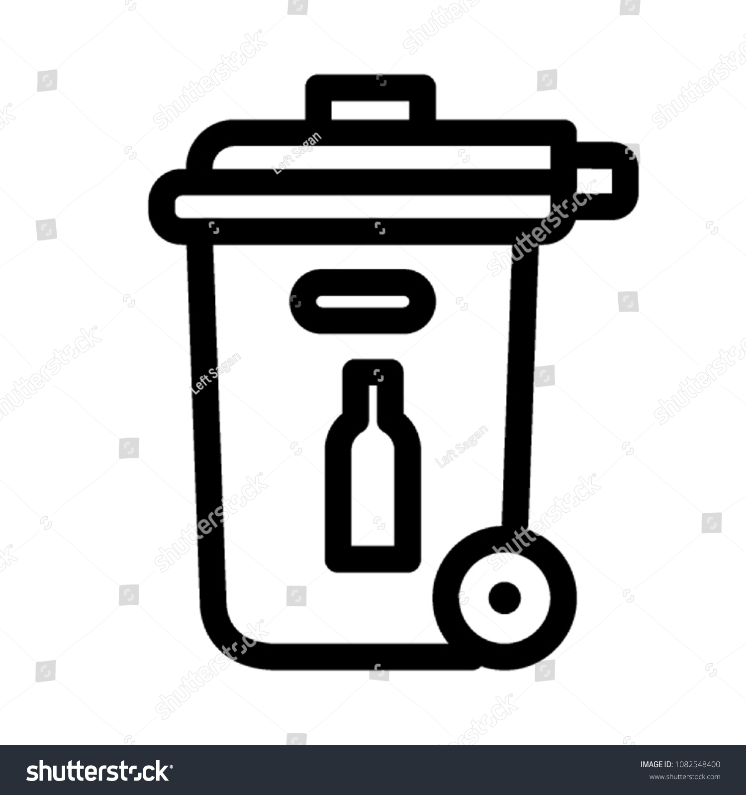 Garbage Icon Vector Pictogram Mark Symbol Stock Vector (Royalty Free ...
