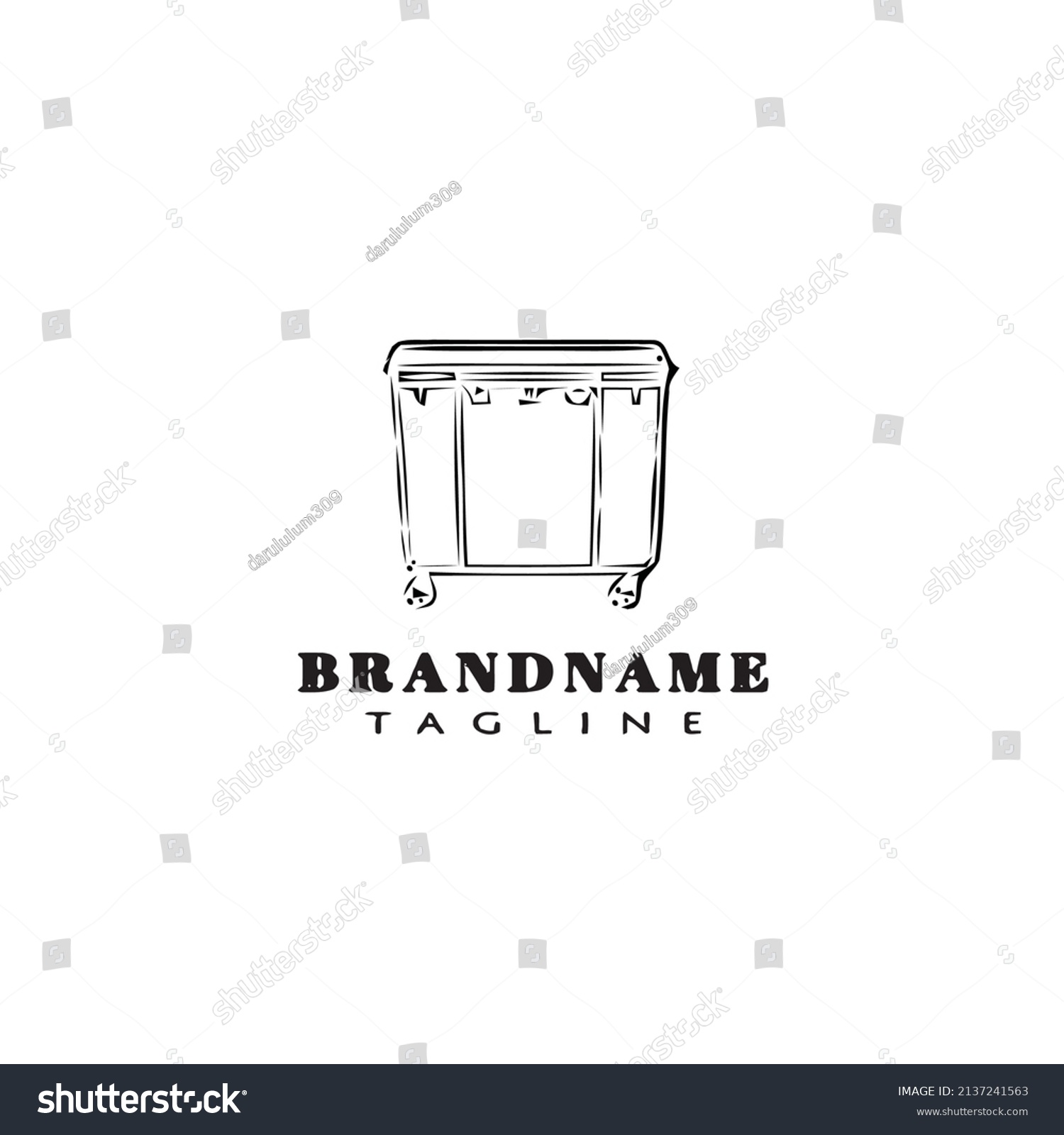 Garbage Logo Template Icon Modern Vector Stock Vector (Royalty Free ...
