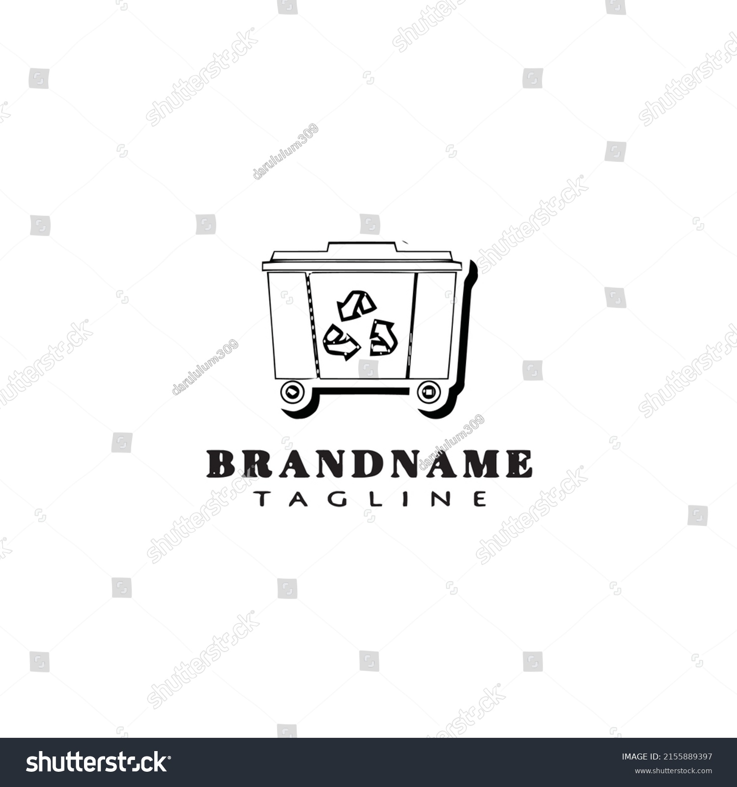 Garbage Logo Template Icon Modern Vector Stock Vector (Royalty Free ...