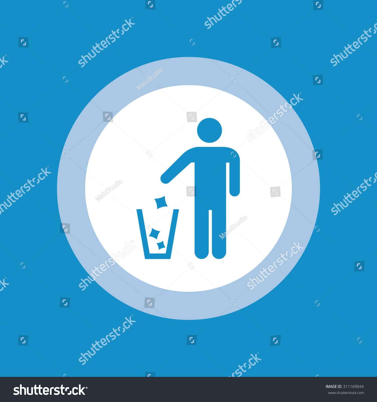Garbage Recycling Sign Stock Vector (Royalty Free) 311169044 | Shutterstock