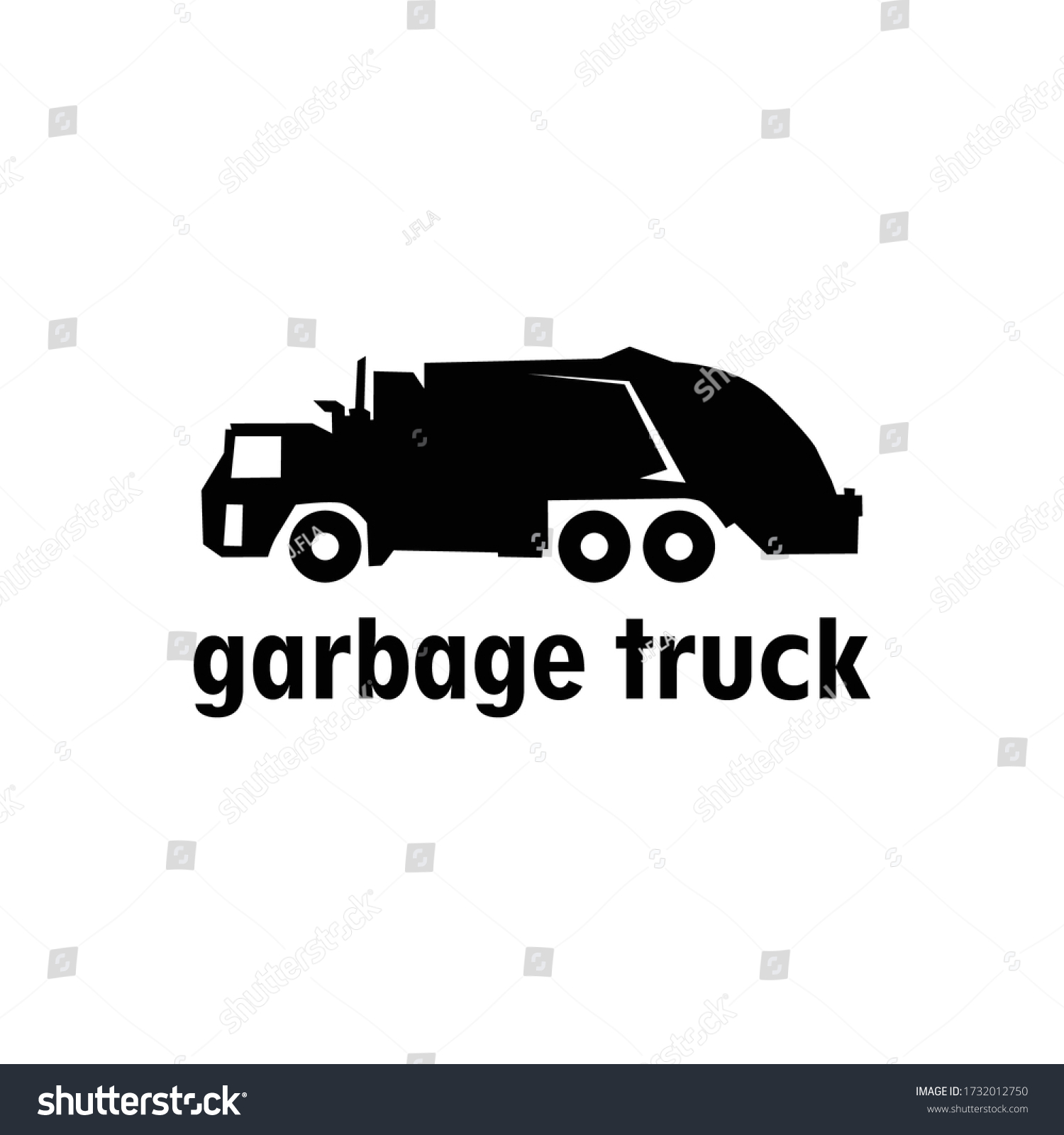 Garbage Truck Logo Illusration Stock Vector (Royalty Free) 1732012750