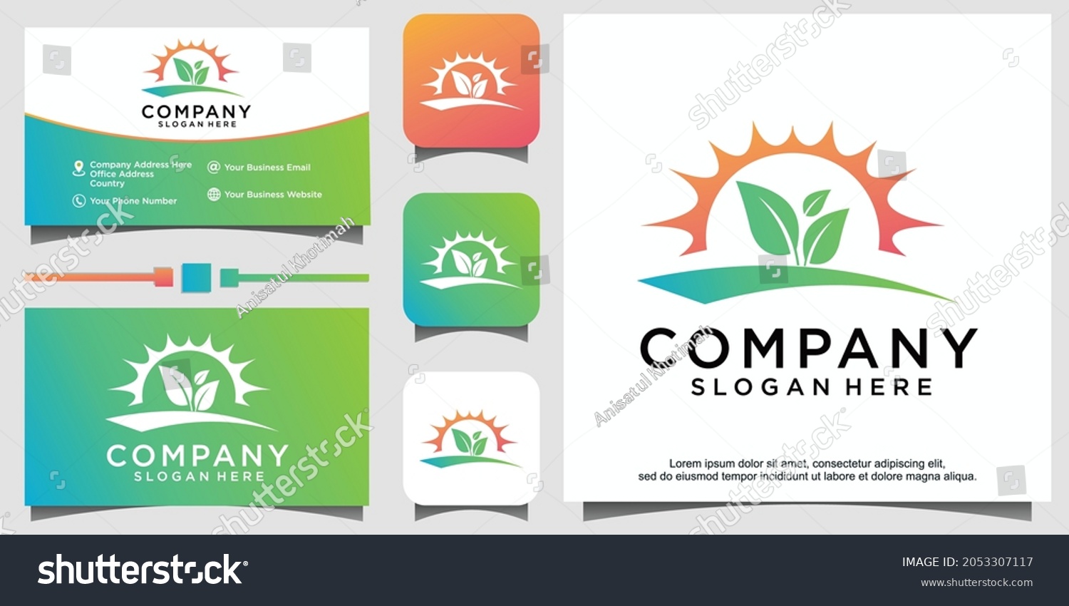 Garden Farm Logo Design Vector Stock Vector (Royalty Free) 2053307117 ...