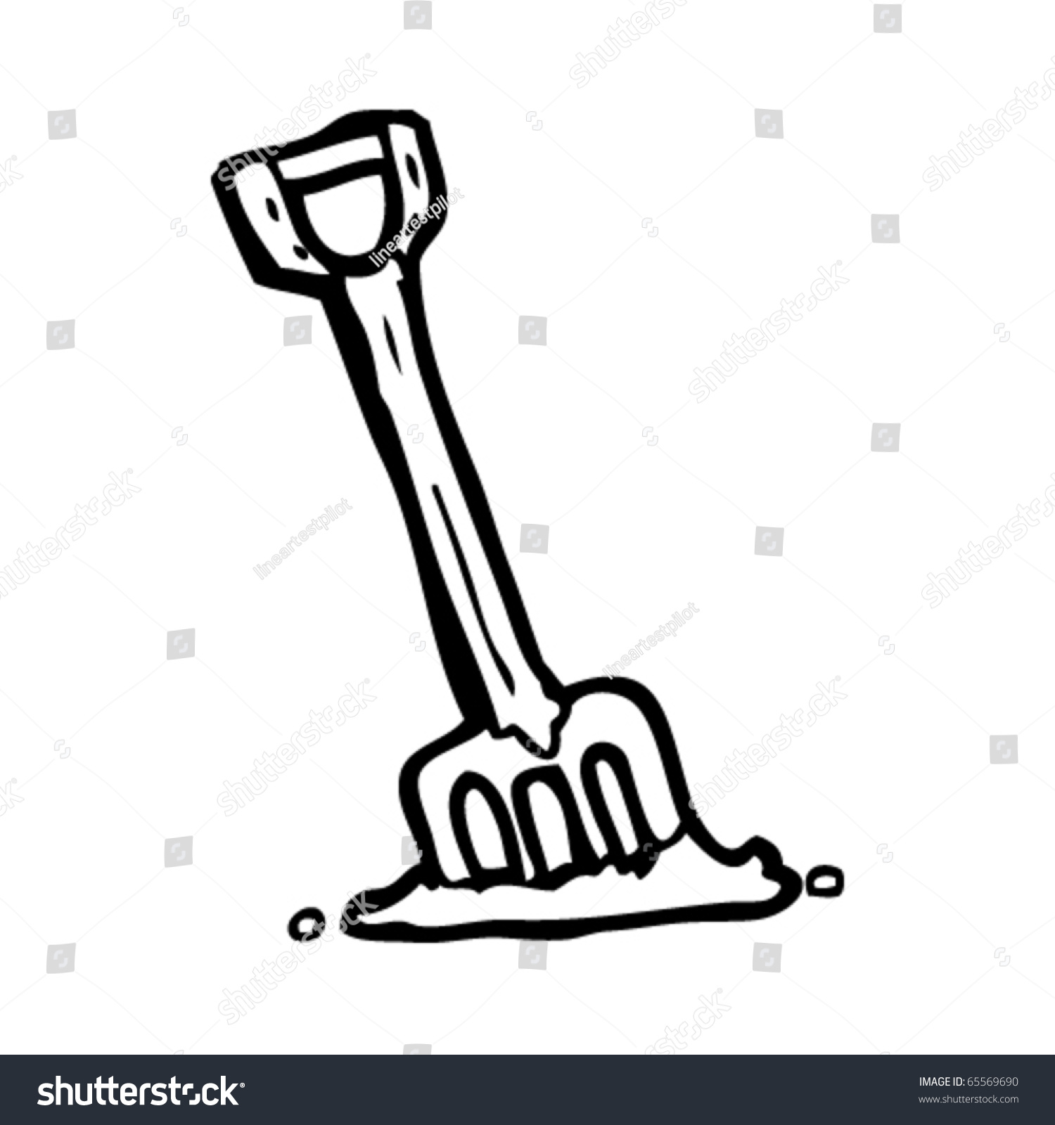 Garden Fork Cartoon Stock Vector (Royalty Free) 65569690