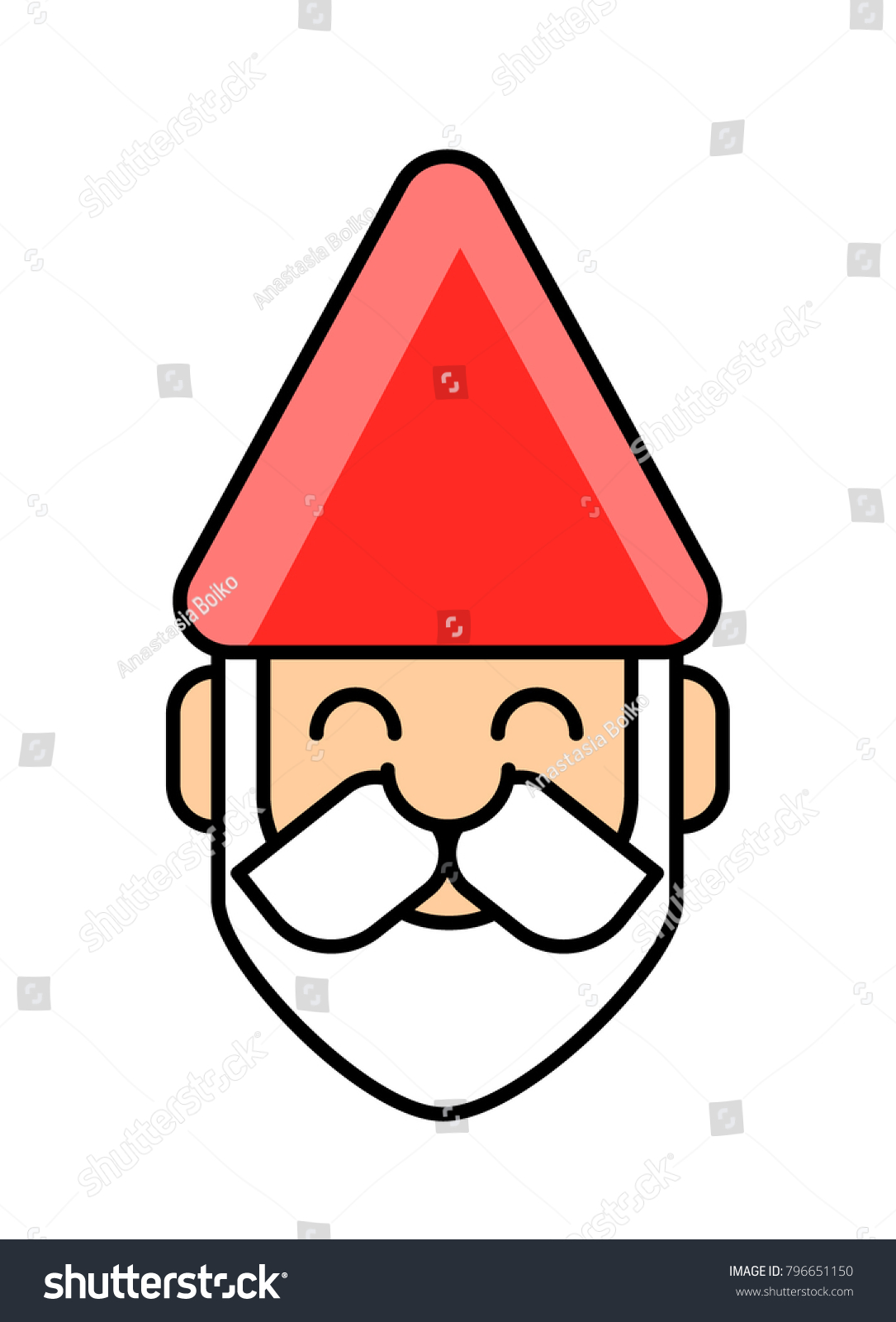 Garden Gnome Logo Colored Vector Icon Stock Vector (Royalty Free ...