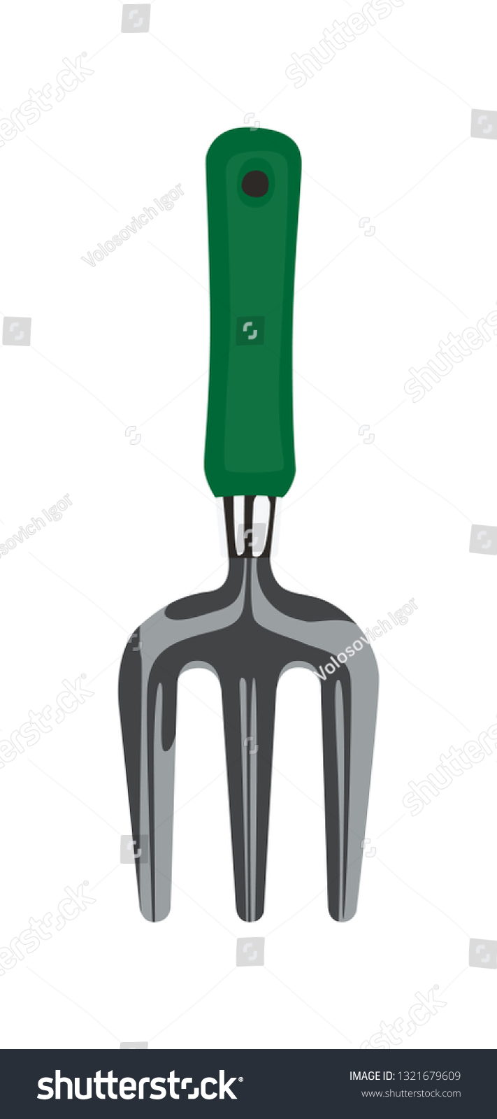Garden Hand Fork Realistic Vector Illustration Stock Vector (Royalty ...