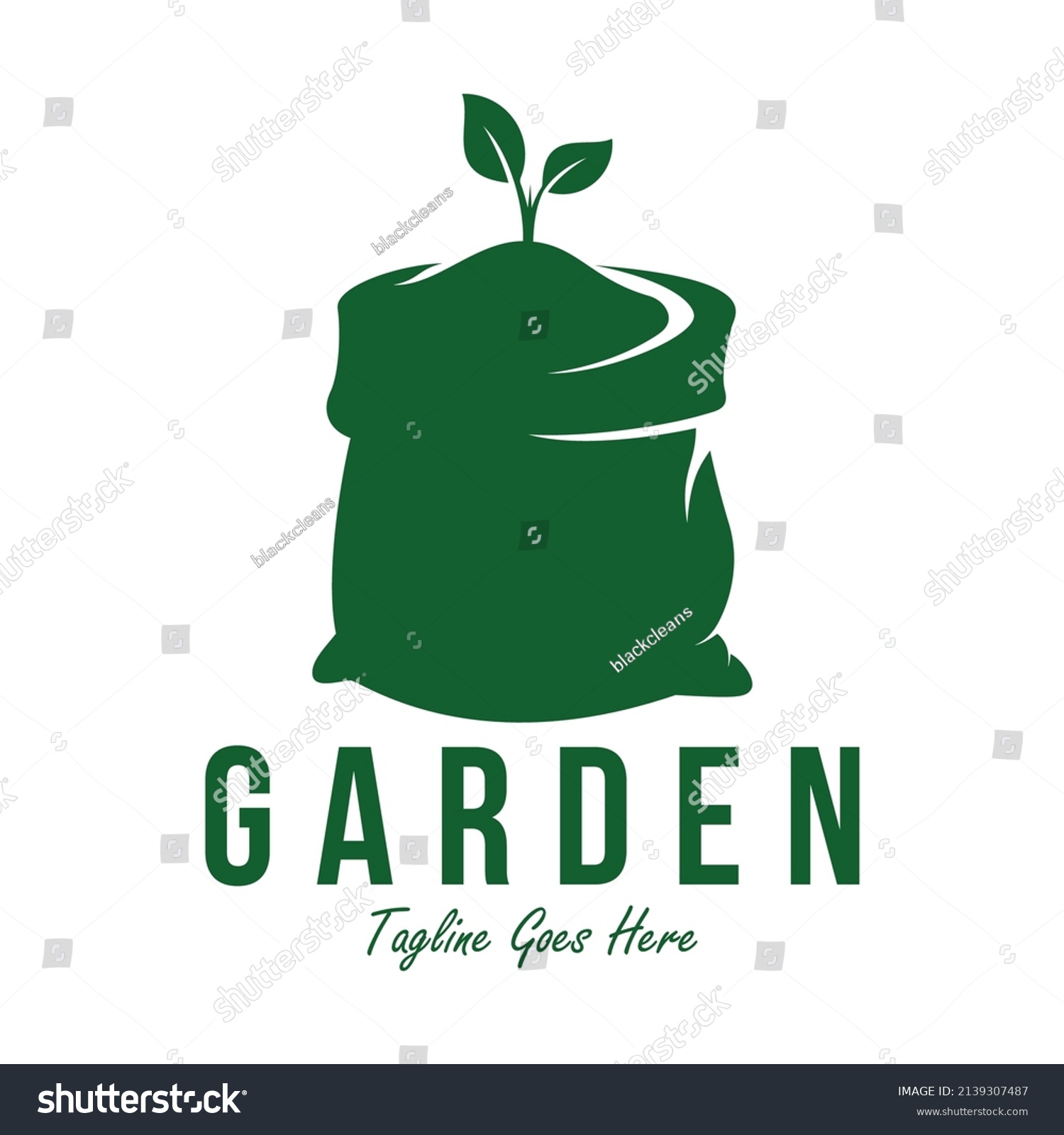 Garden Logo Design Seed Sack Concept Stock Vector (Royalty Free ...