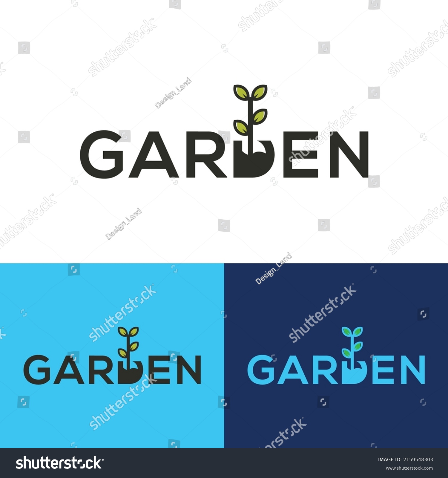 Garden Logo Design Vector Template Stock Vector (Royalty Free ...