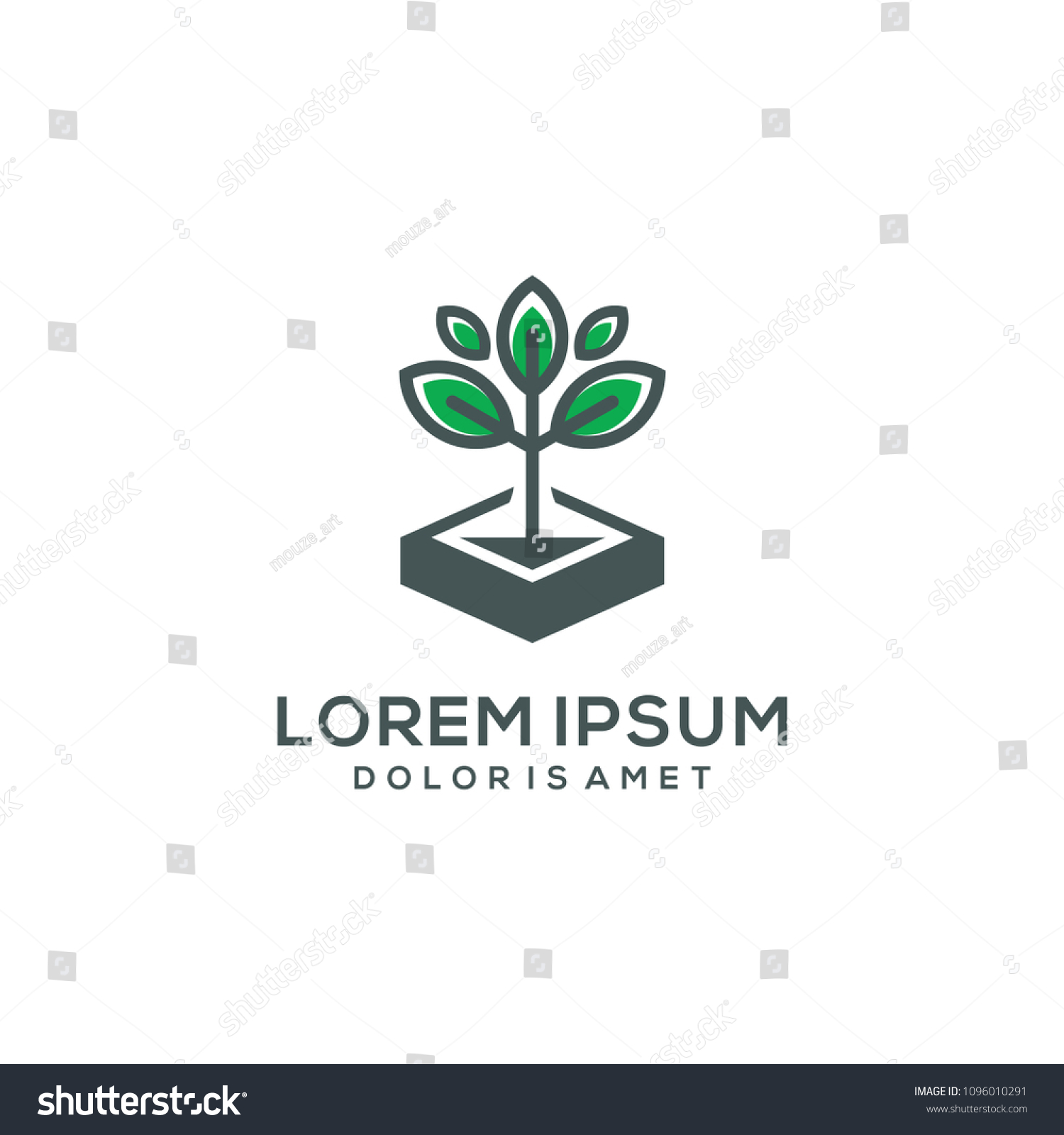 Garden Logo Template Vector Illustration Stock Vector (Royalty Free ...