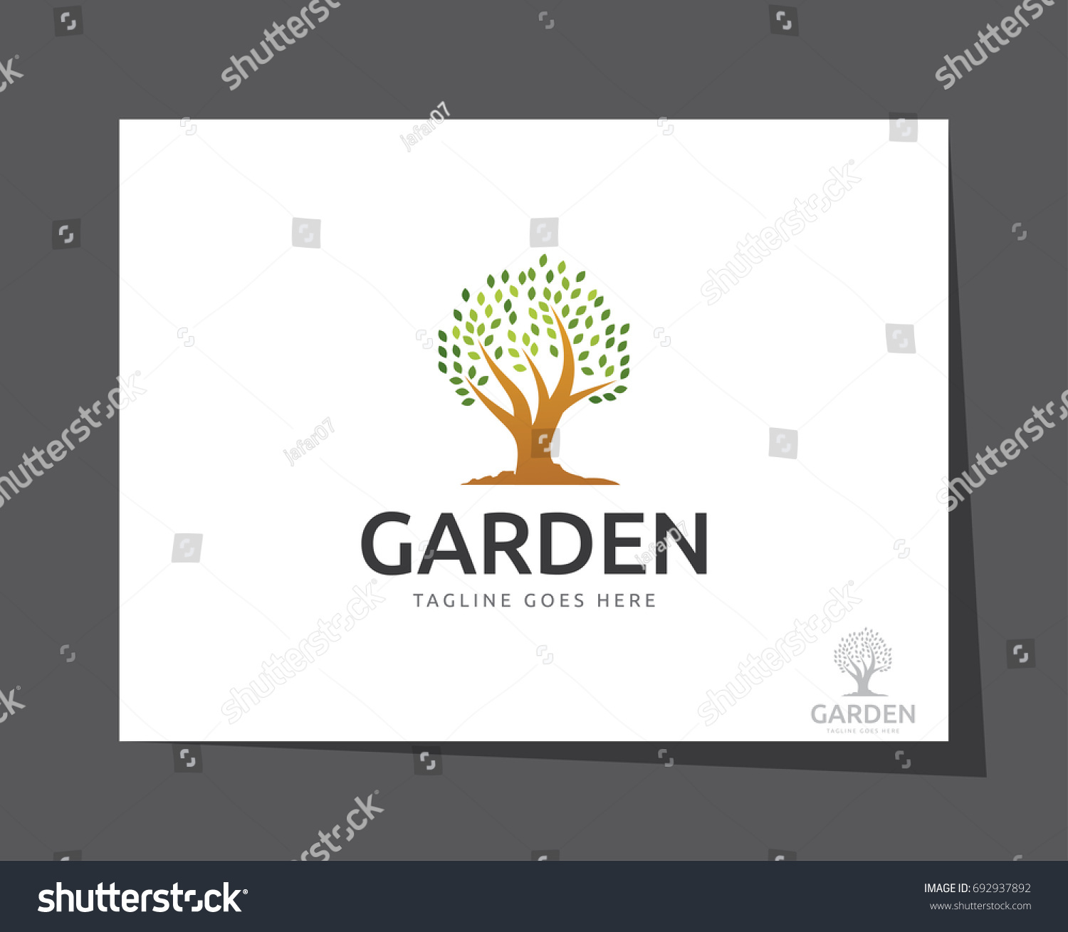 Garden Tree Logo Icon Vector Template Stock Vector (Royalty Free ...