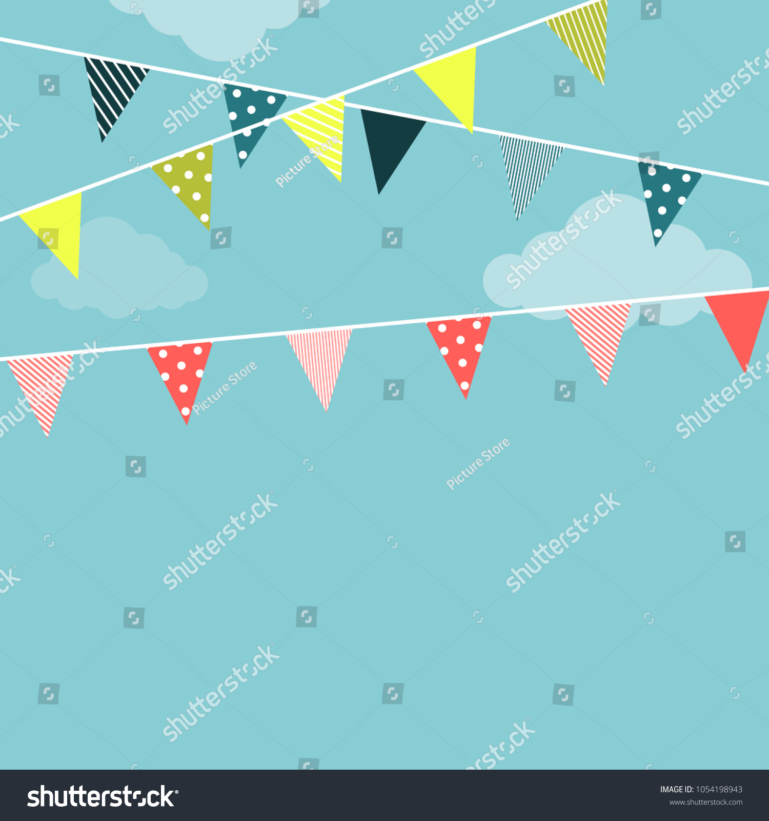 Garland Flags Vector Illustration Bright Garlands Stock Vector (Royalty ...