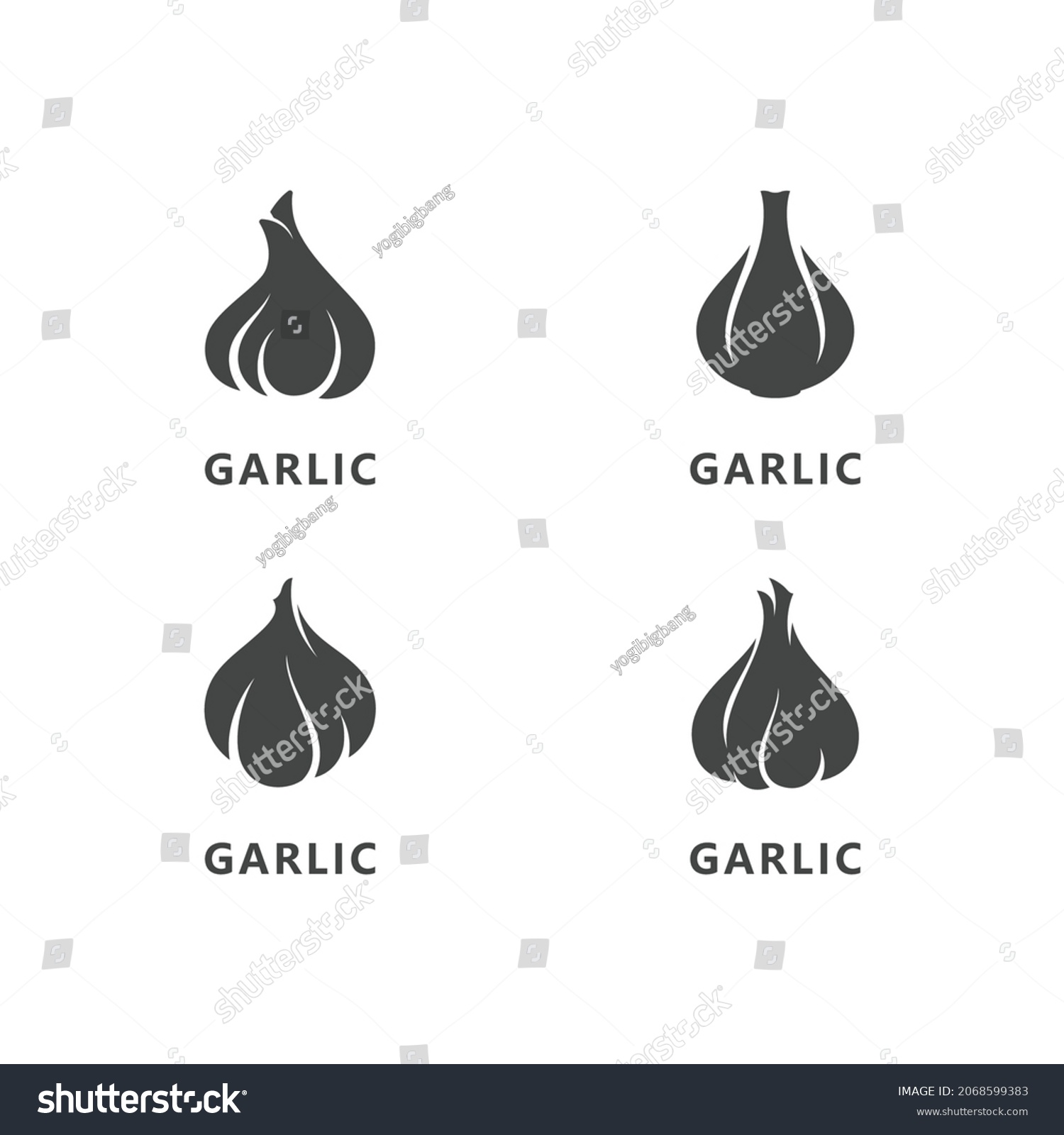 Garlic Logo Icon Vector Illustration Stock Vector (Royalty Free ...