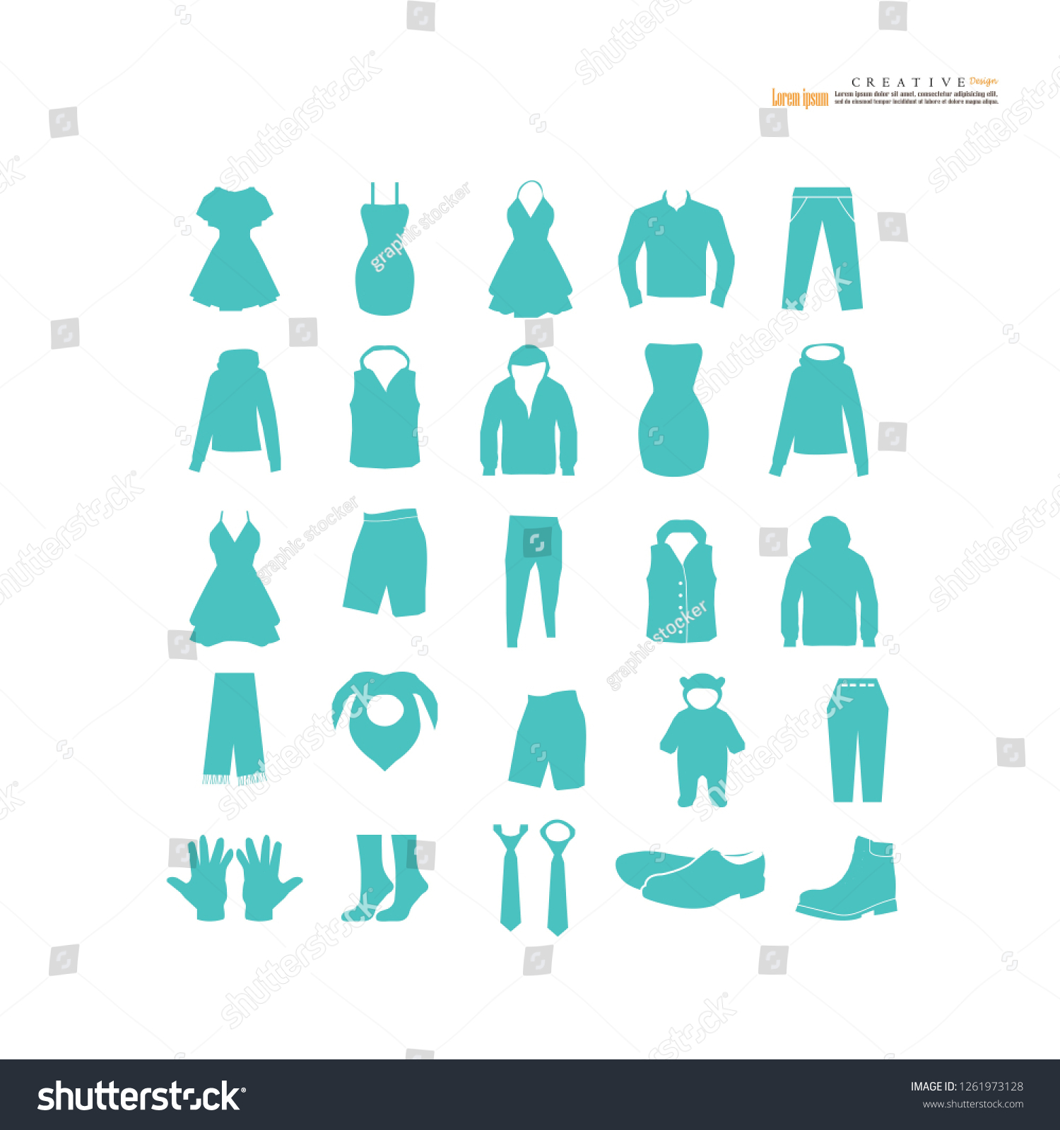 Garment Icon Setvector Illustration Stock Vector (Royalty Free ...