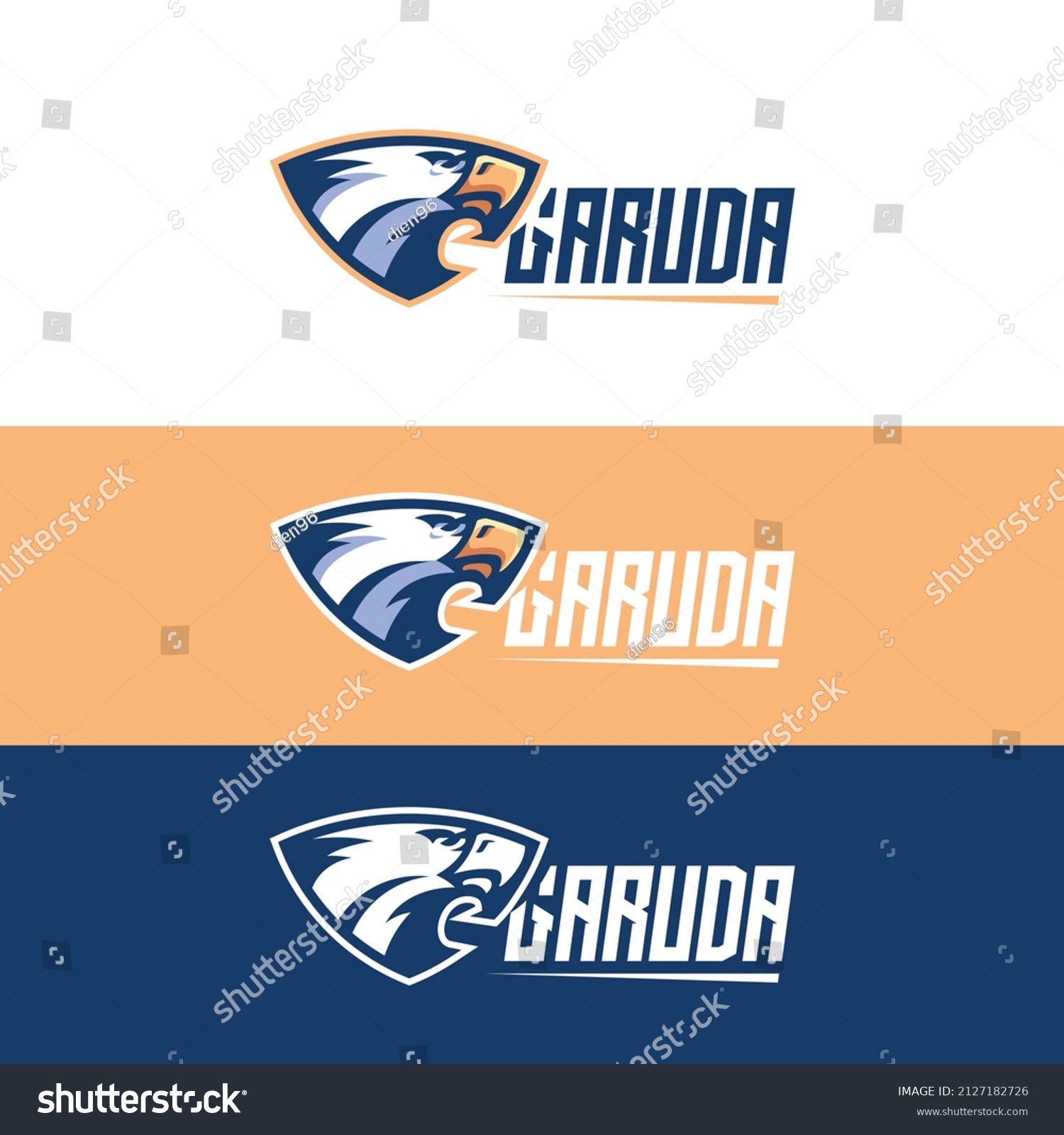 Vektor Stok Garuda Eagle Esport Logo Template (Tanpa Royalti ...