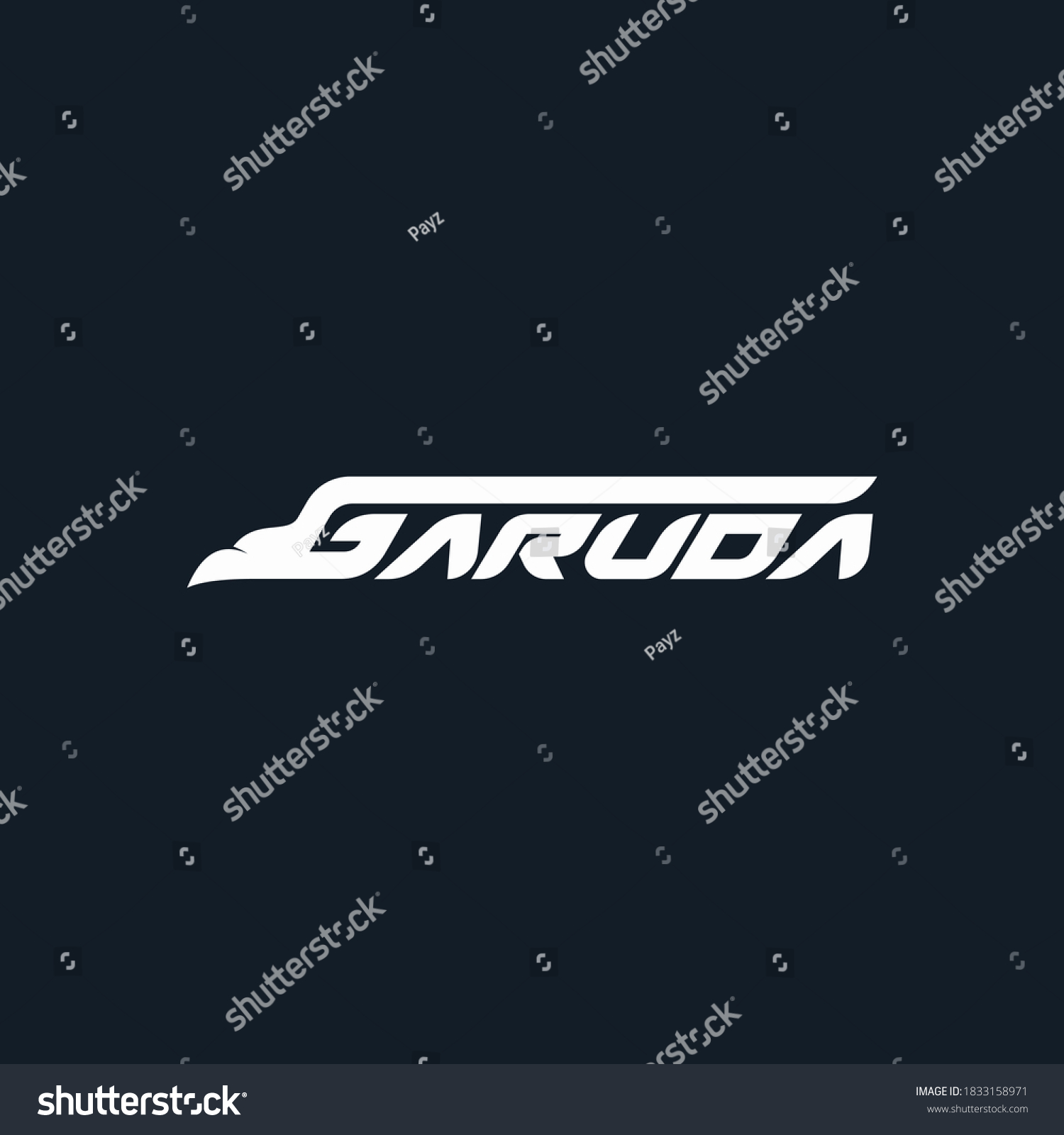 Logo de la typographie de Garuda : image vectorielle de stock (libre de ...