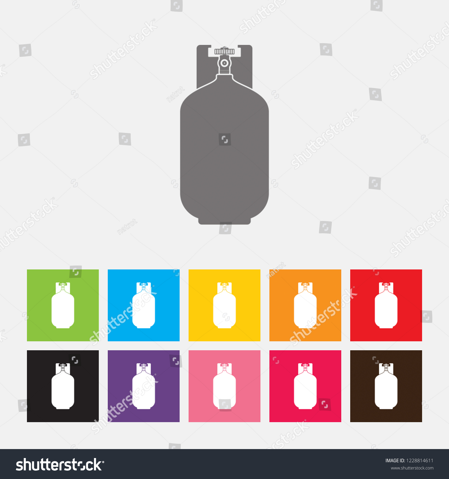 Gas Bottle Icon Vector Stock Vector (Royalty Free) 1228814611 ...