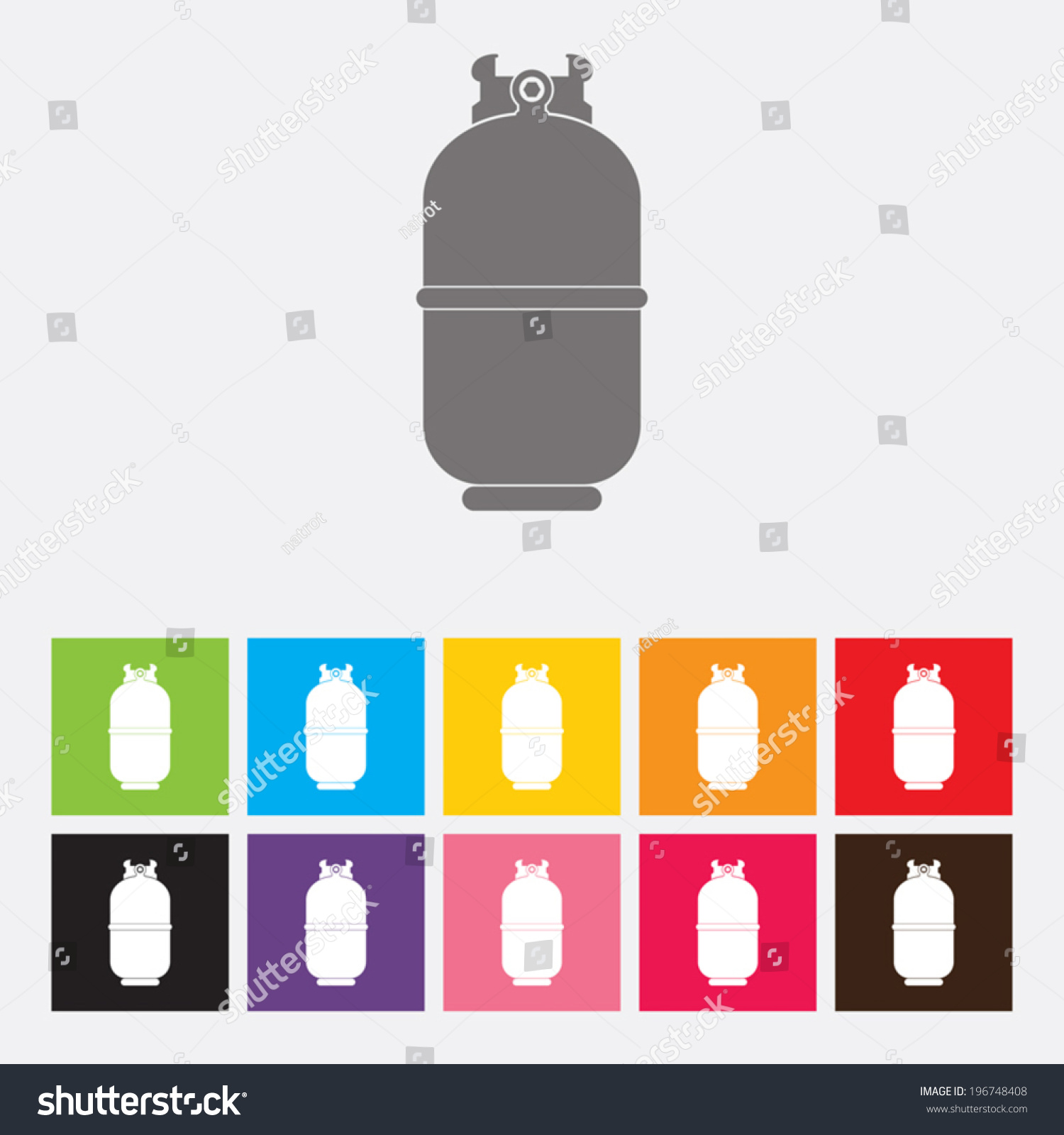 Gas Bottle Icon Vector Stock Vector (Royalty Free) 196748408 - Shutterstock