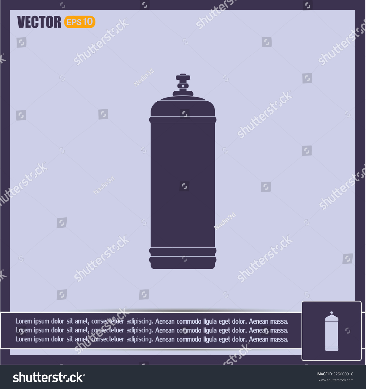 Gas Bottle Vector Icon: vector de stock (libre de regalías) 325000916 ...