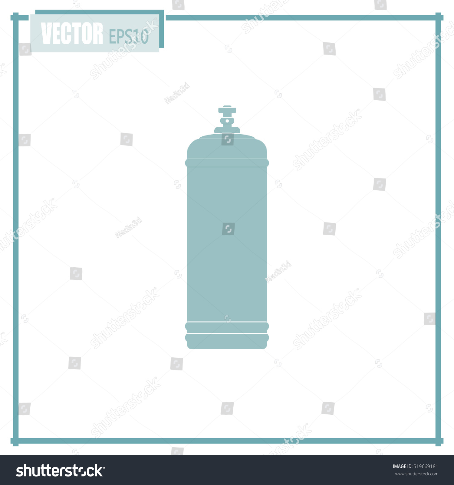 Gas Bottle Vector Icon Stock Vector (Royalty Free) 519669181 | Shutterstock