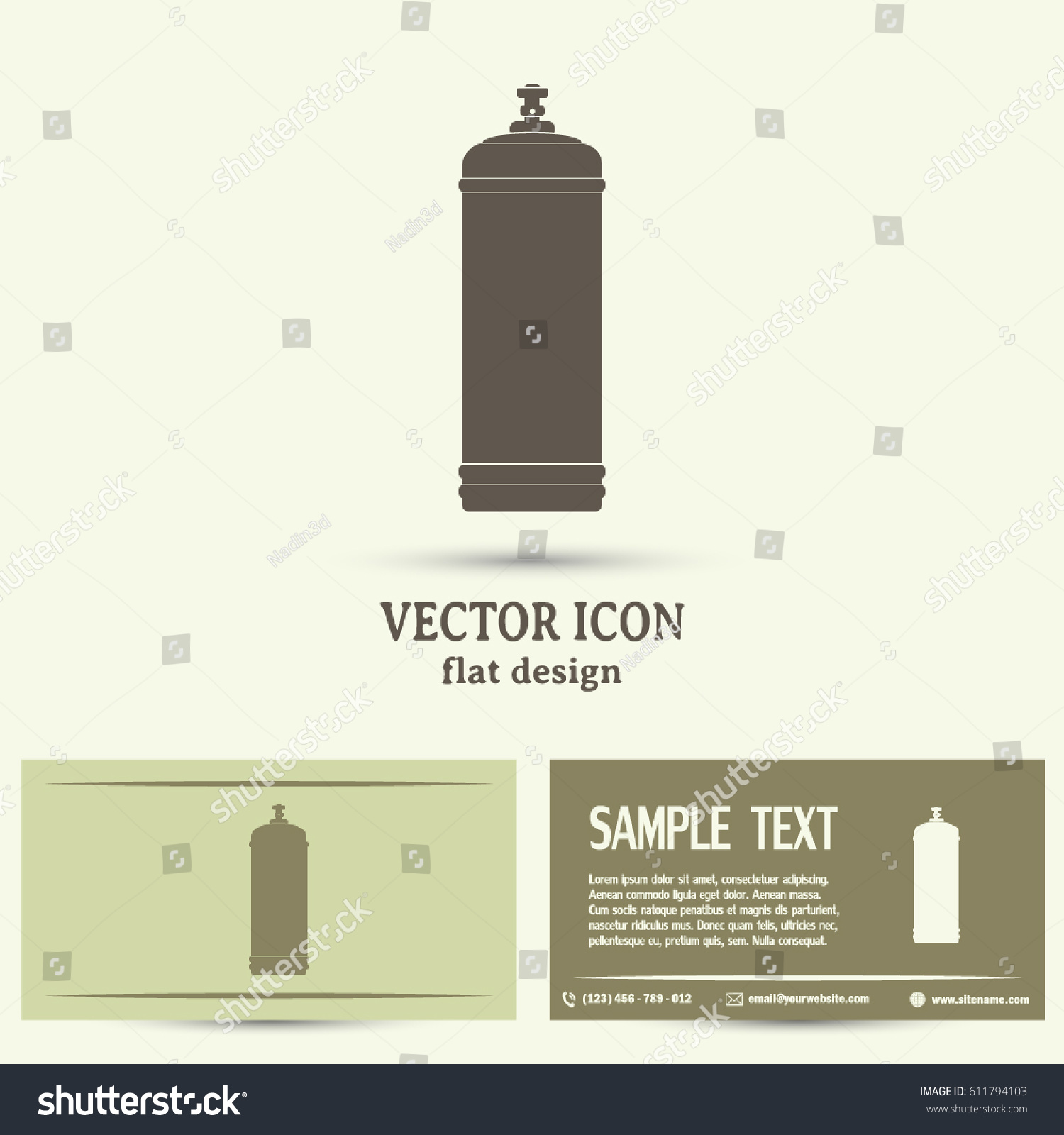 Gas Bottle Vector Icon Stock Vector (Royalty Free) 611794103 | Shutterstock