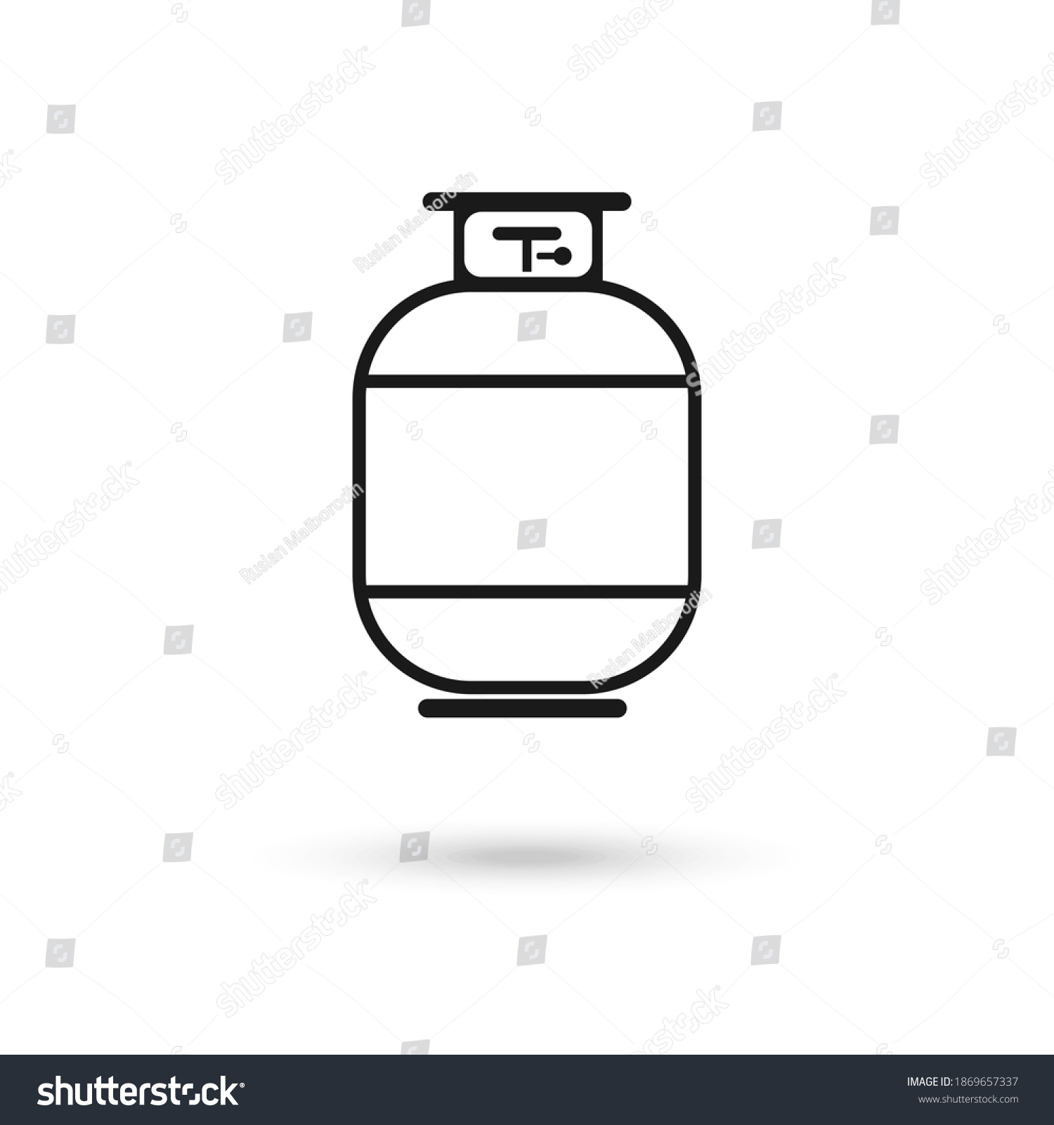 Gas Bottle Vector Simple Icon Flat Stock Vector (Royalty Free ...