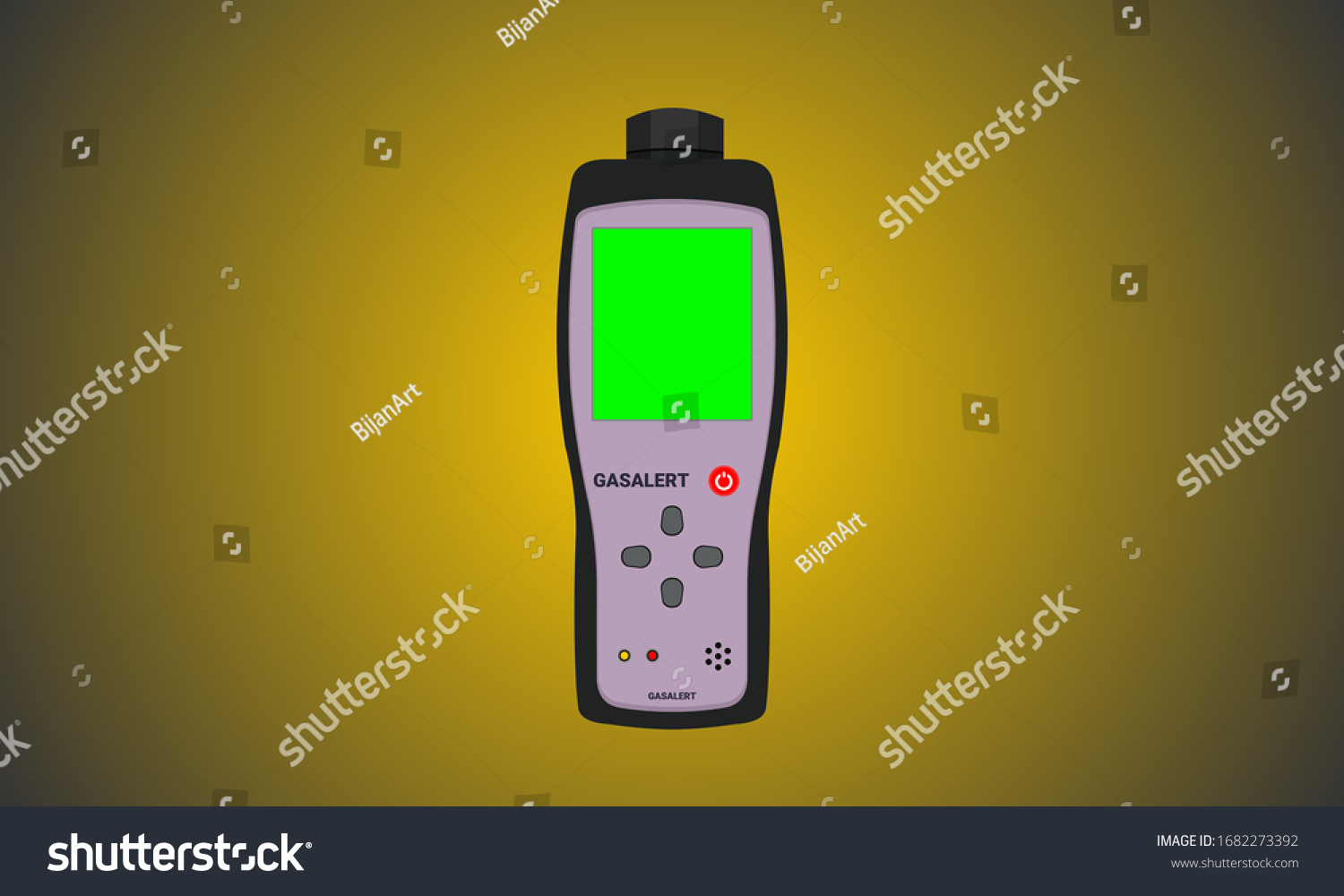 Gas Detector Vector Gas Detector Digital Stock Vector (Royalty Free ...