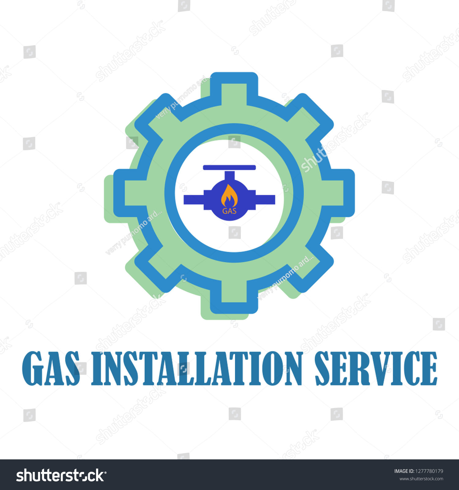 Gas Installation Logo: vector de stock (libre de regalías) 1277780179 ...