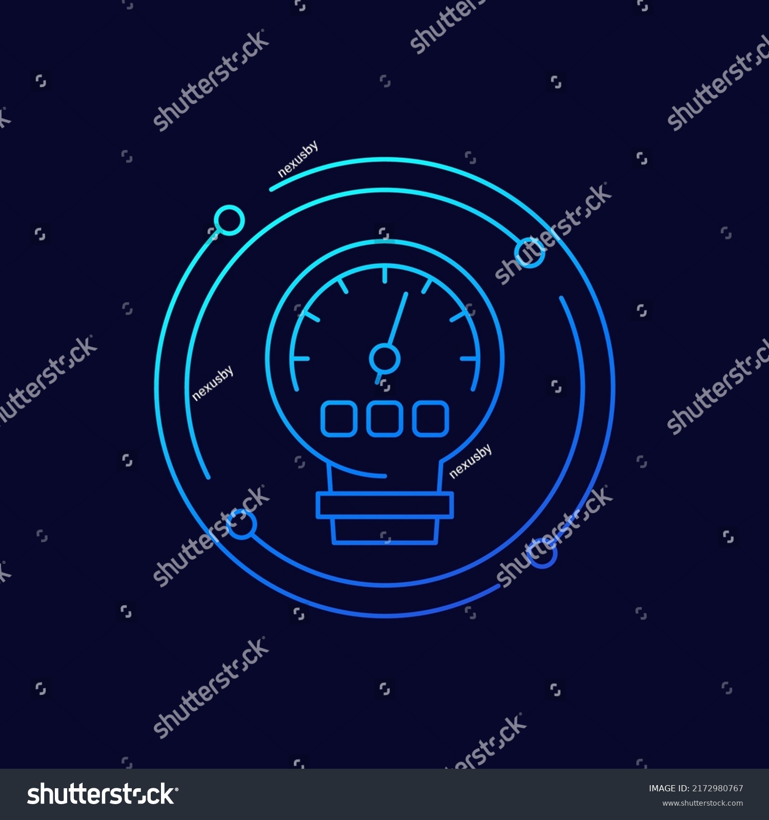 Gas Meter Icon Linear Design Stock Vector (Royalty Free) 2172980767 ...