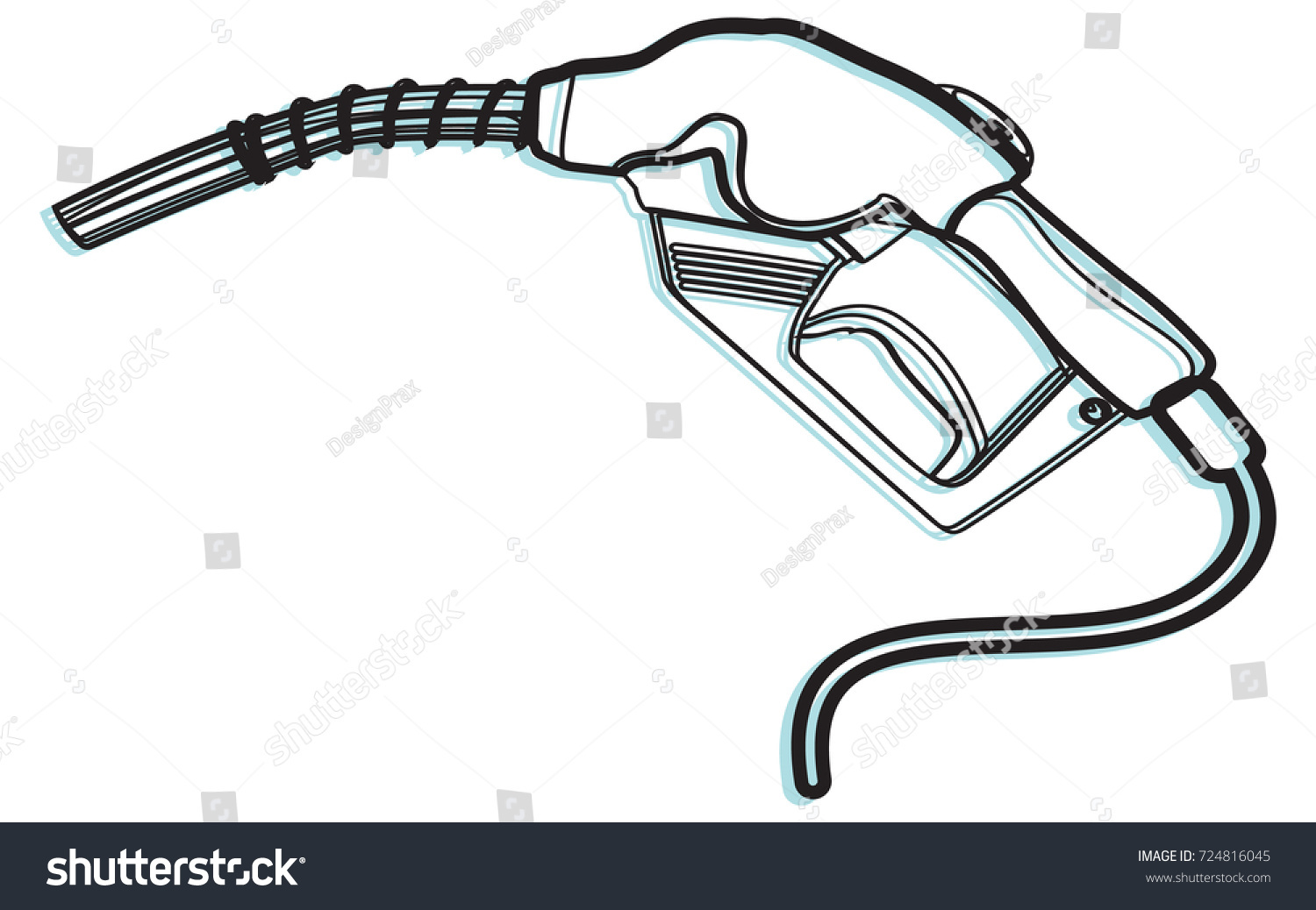 Gas Nozzle Illustration Stock Vector (Royalty Free) 724816045