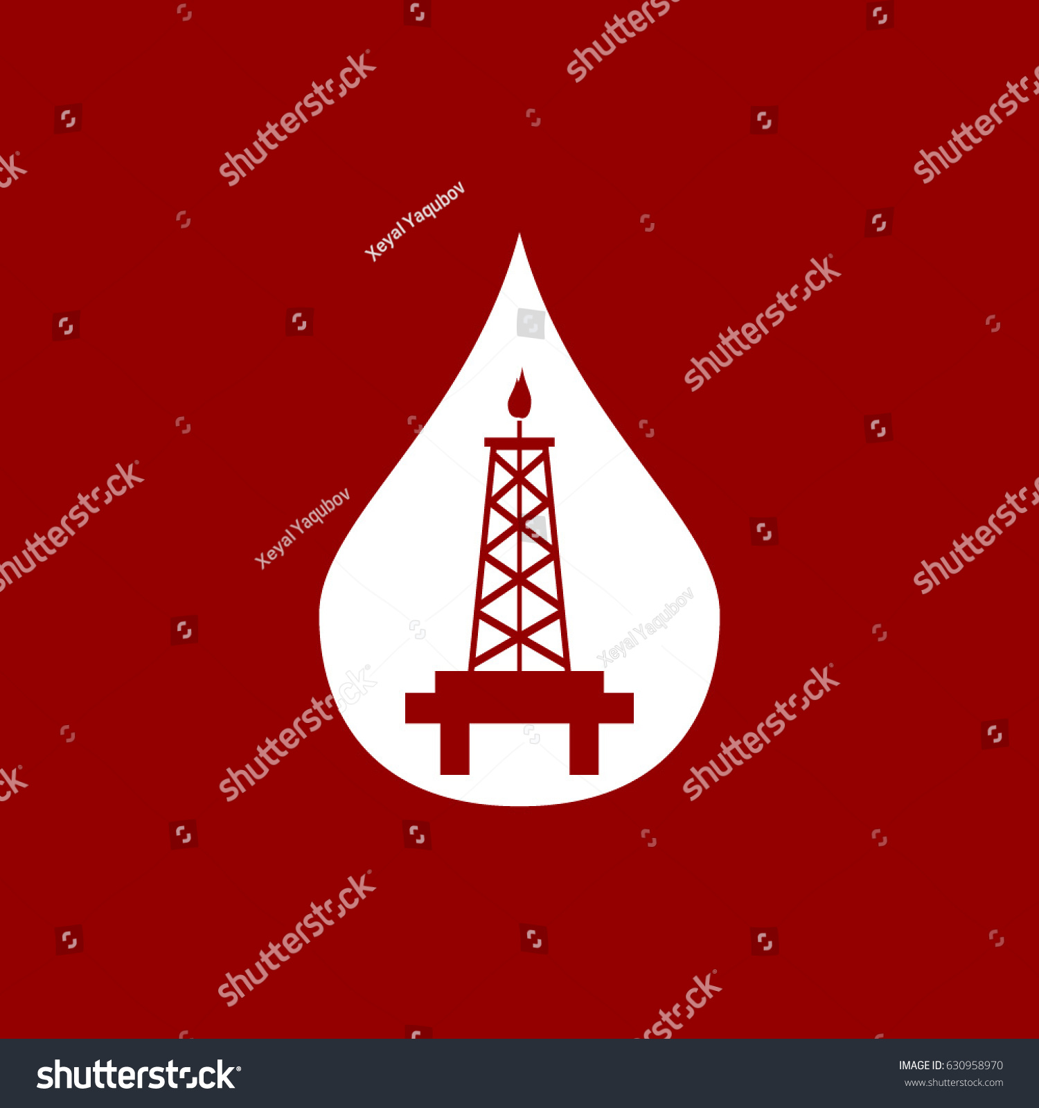 Gas Oil Platform Icon Vector Stock Vector (Royalty Free) 630958970 ...