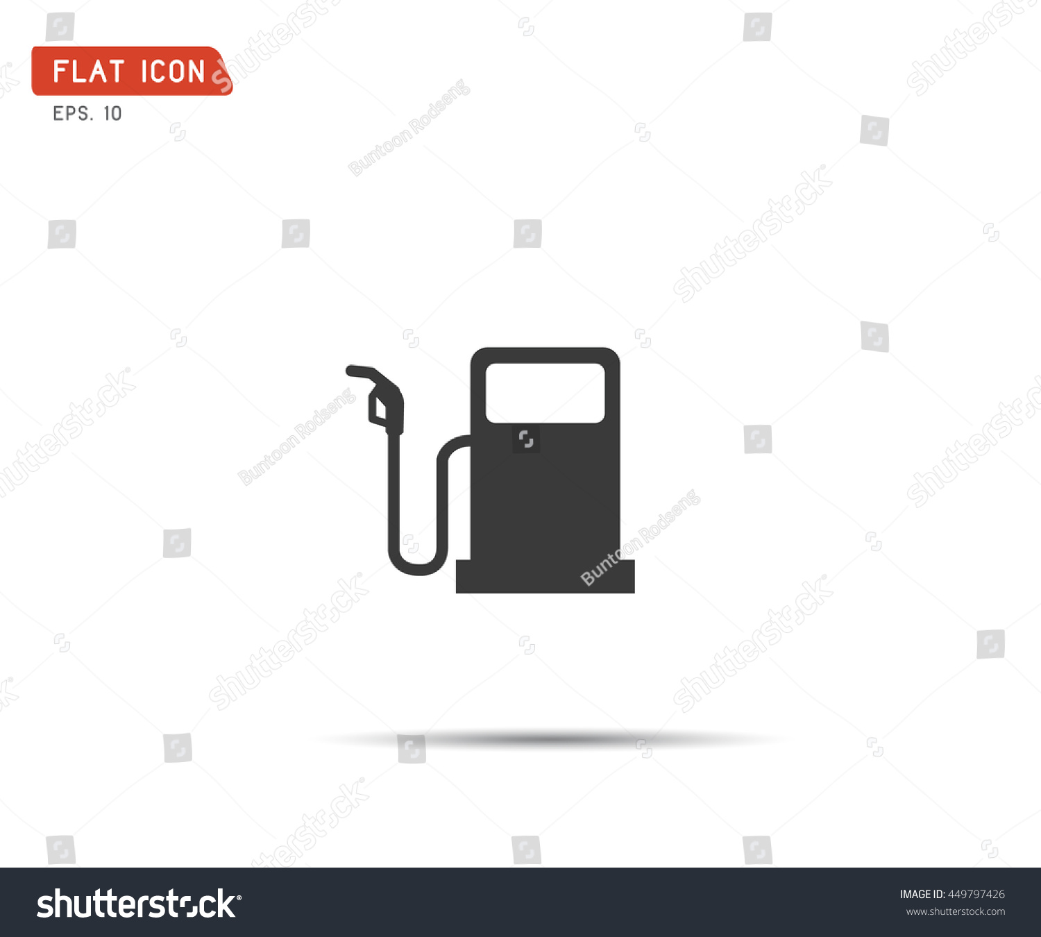 Gas Pump Icon Flat Logo Vector Stock Vector (Royalty Free) 449797426 ...