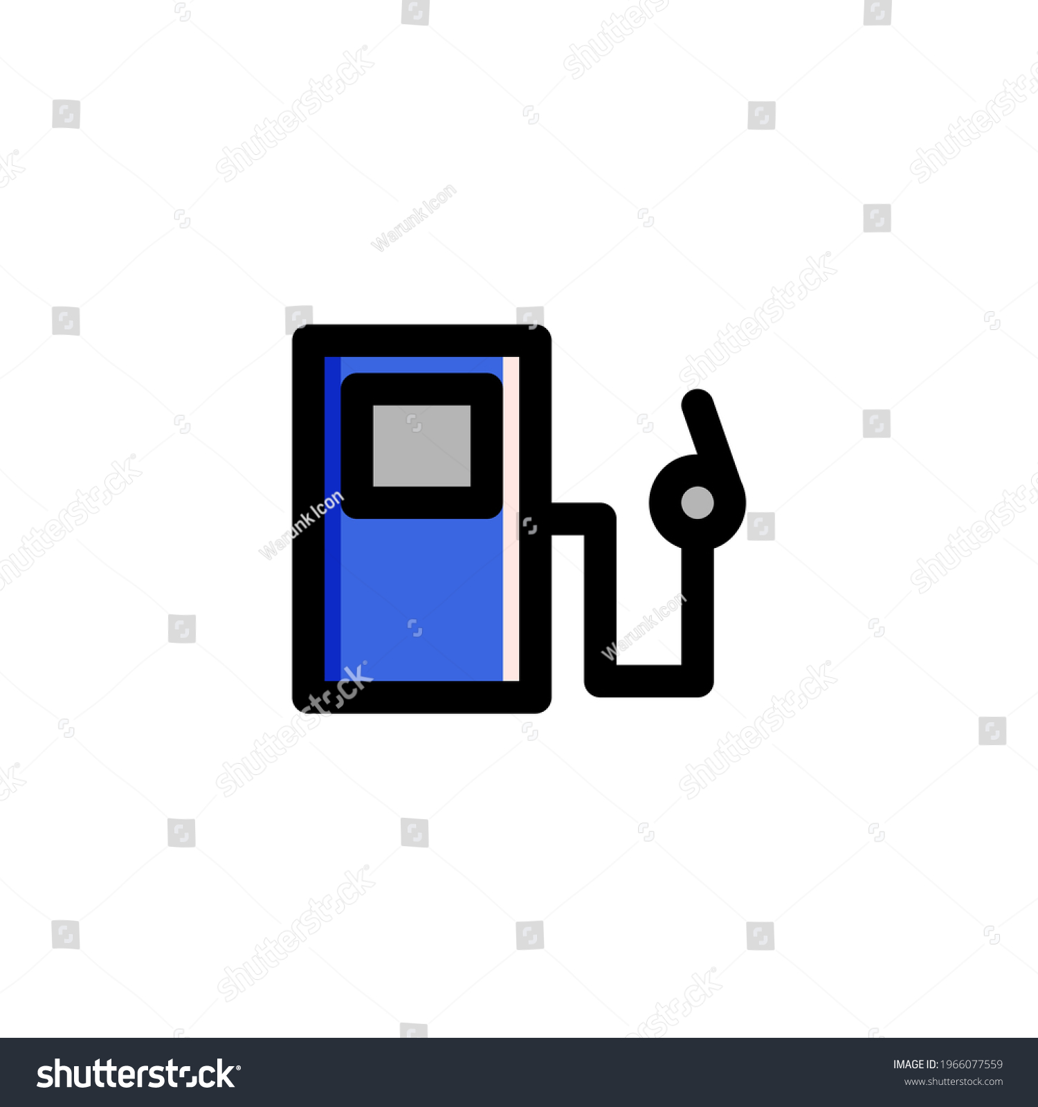 Gas Station User Interface Outline Icon Stock Vector (Royalty Free ...