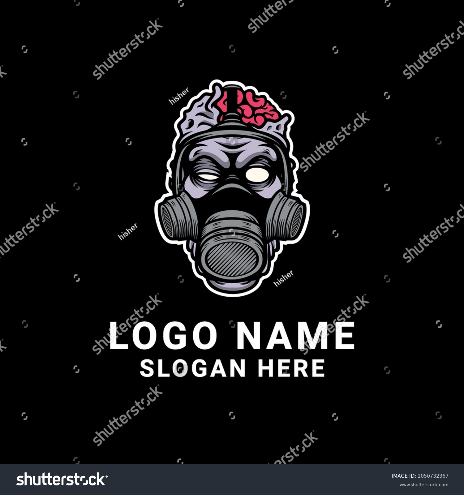 Gask Mask Logo Design Vector Stock Vector (Royalty Free) 2050732367