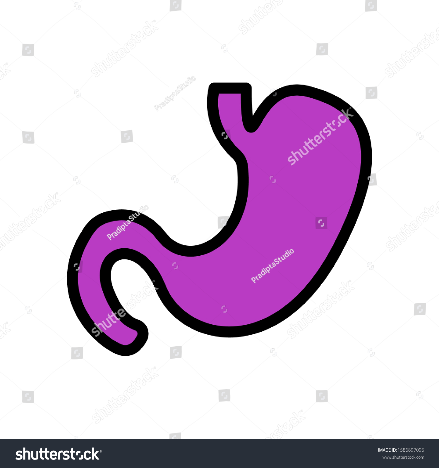 Gastric Icon Vector Simple Design Template Stock Vector (Royalty Free ...
