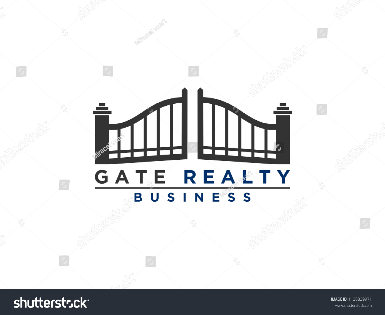 Gate Door Logo Design Inspiration Stock Vector (Royalty Free ...