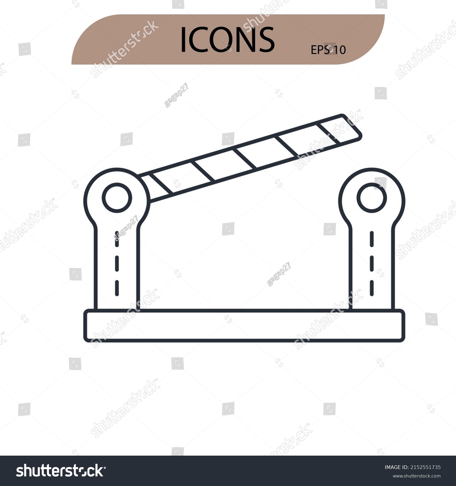 Gate Icons Symbol Vector Elements Infographic Stock Vector (Royalty ...