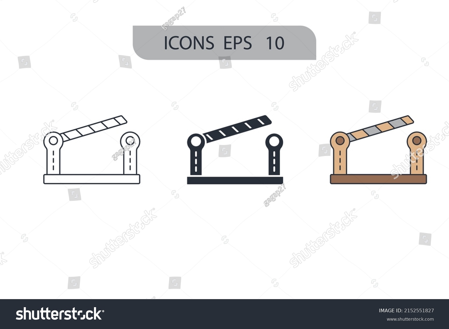 Gate Icons Symbol Vector Elements Infographic Stock Vector (Royalty ...