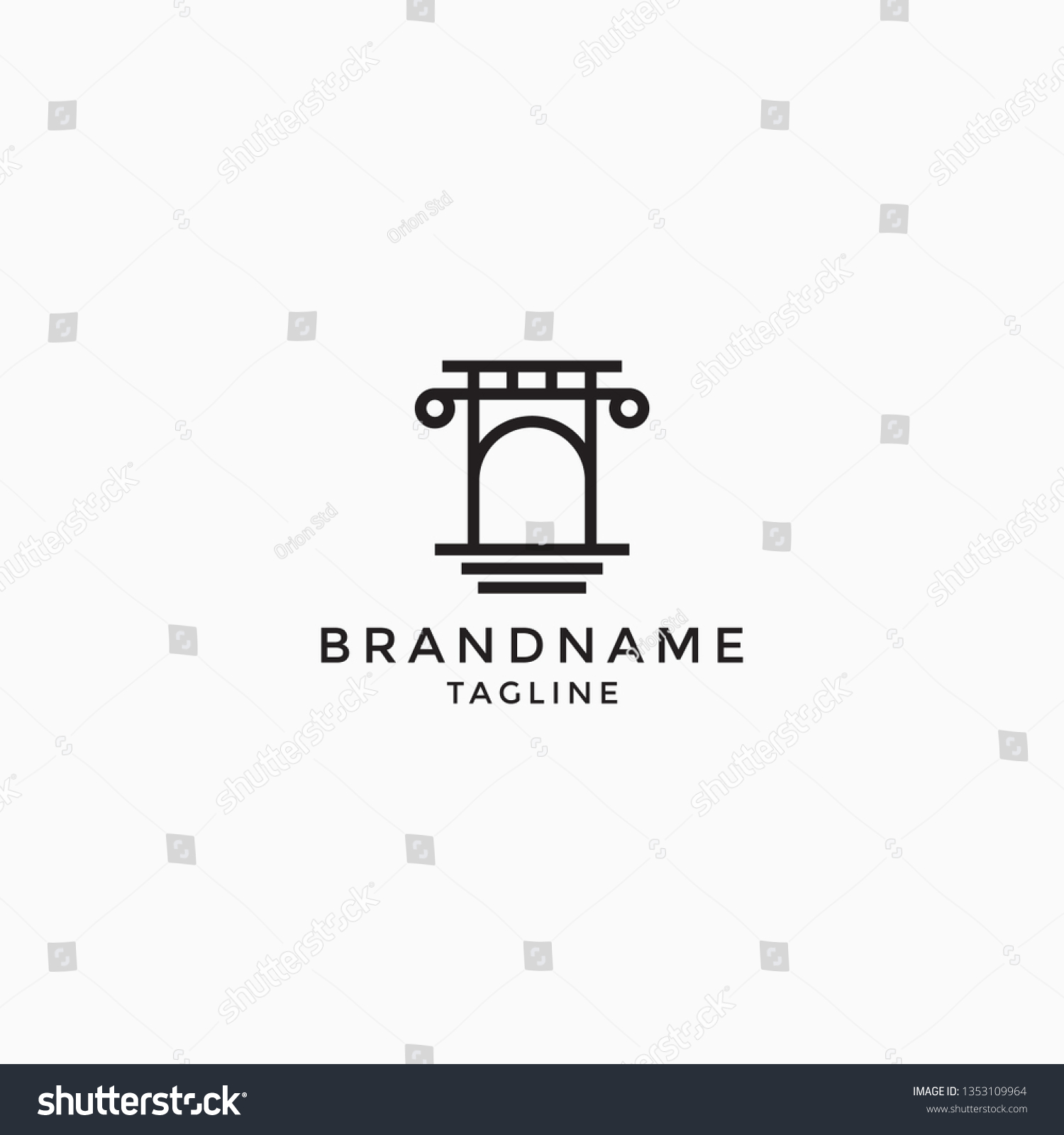 Gate Logo Design Concept Template Vector Stock Vector (Royalty Free ...