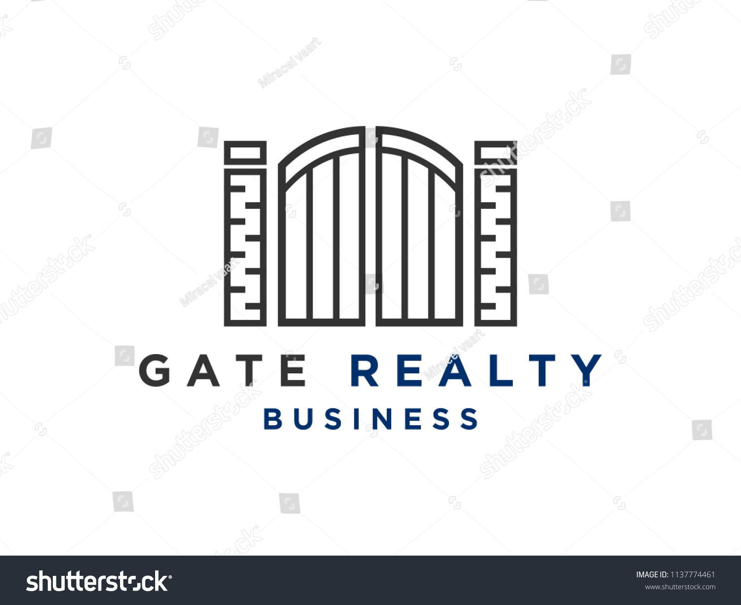 Gate Logo Design Inspiration: เวกเตอร์สต็อก (ปลอดค่าลิขสิทธิ์) 1137774461