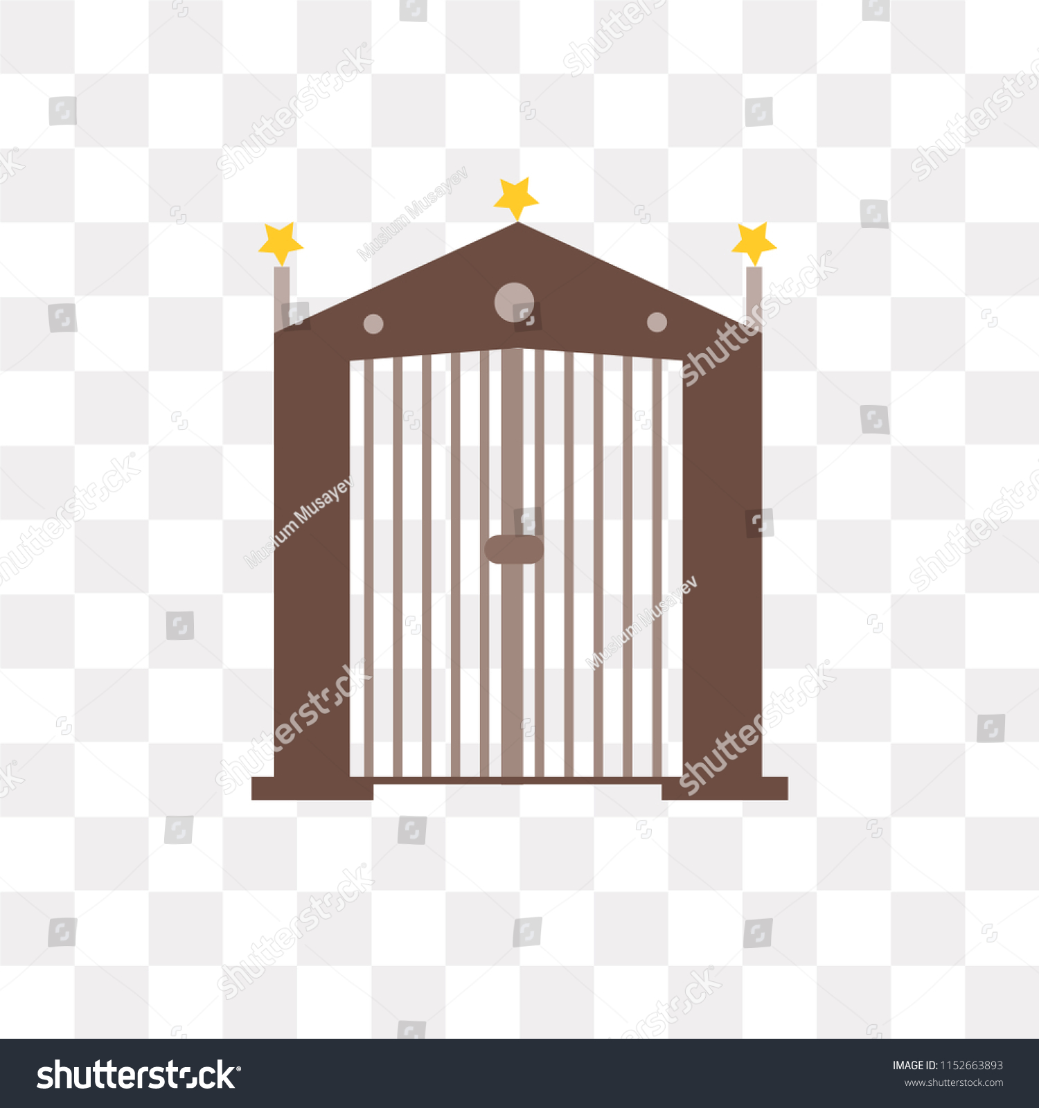 Gate Vector Icon Isolated On Transparent Stock Vector (Royalty Free ...