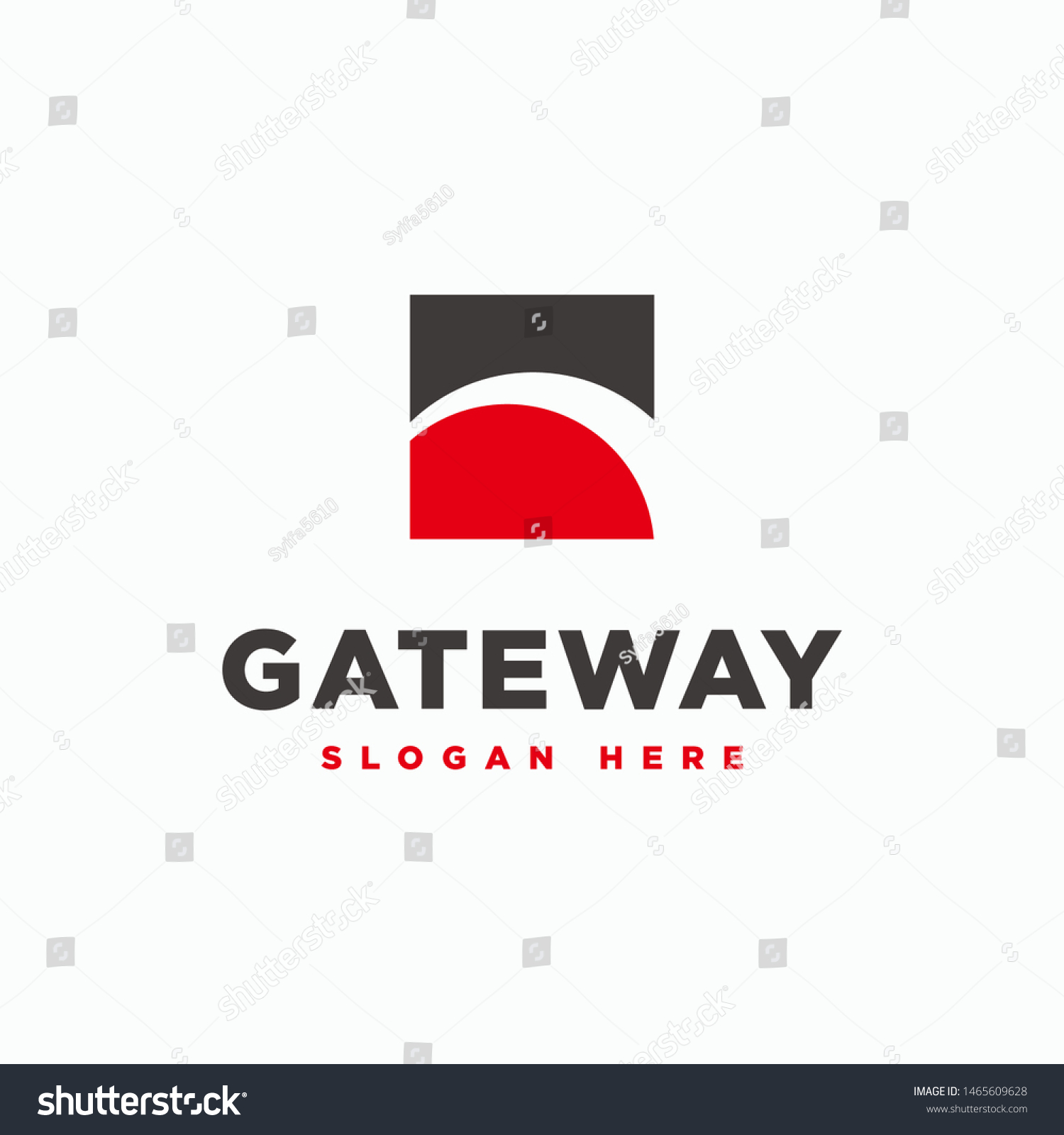 Gateway Logo Design Template Vector: vector de stock (libre de regalías ...