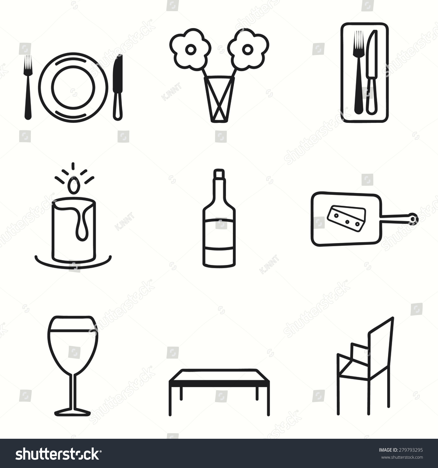 Gathering Icons Set Stock Vector (Royalty Free) 279793295 | Shutterstock