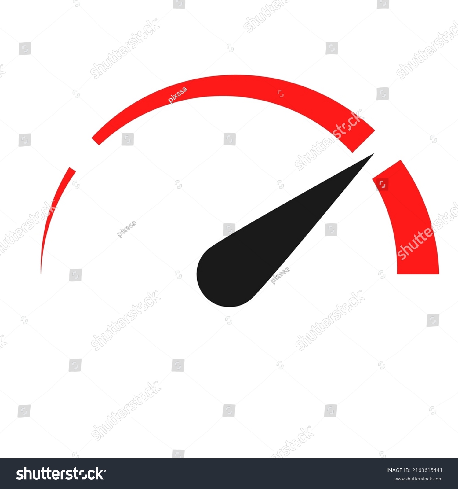 Gauge Meter Level Indicator Icon Symbol Stock Vector (Royalty Free ...