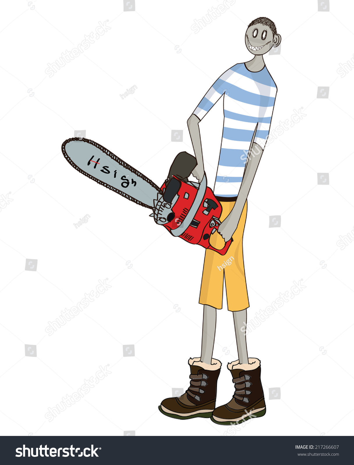 Gaunt Demon Stock Vector (Royalty Free) 217266607 | Shutterstock