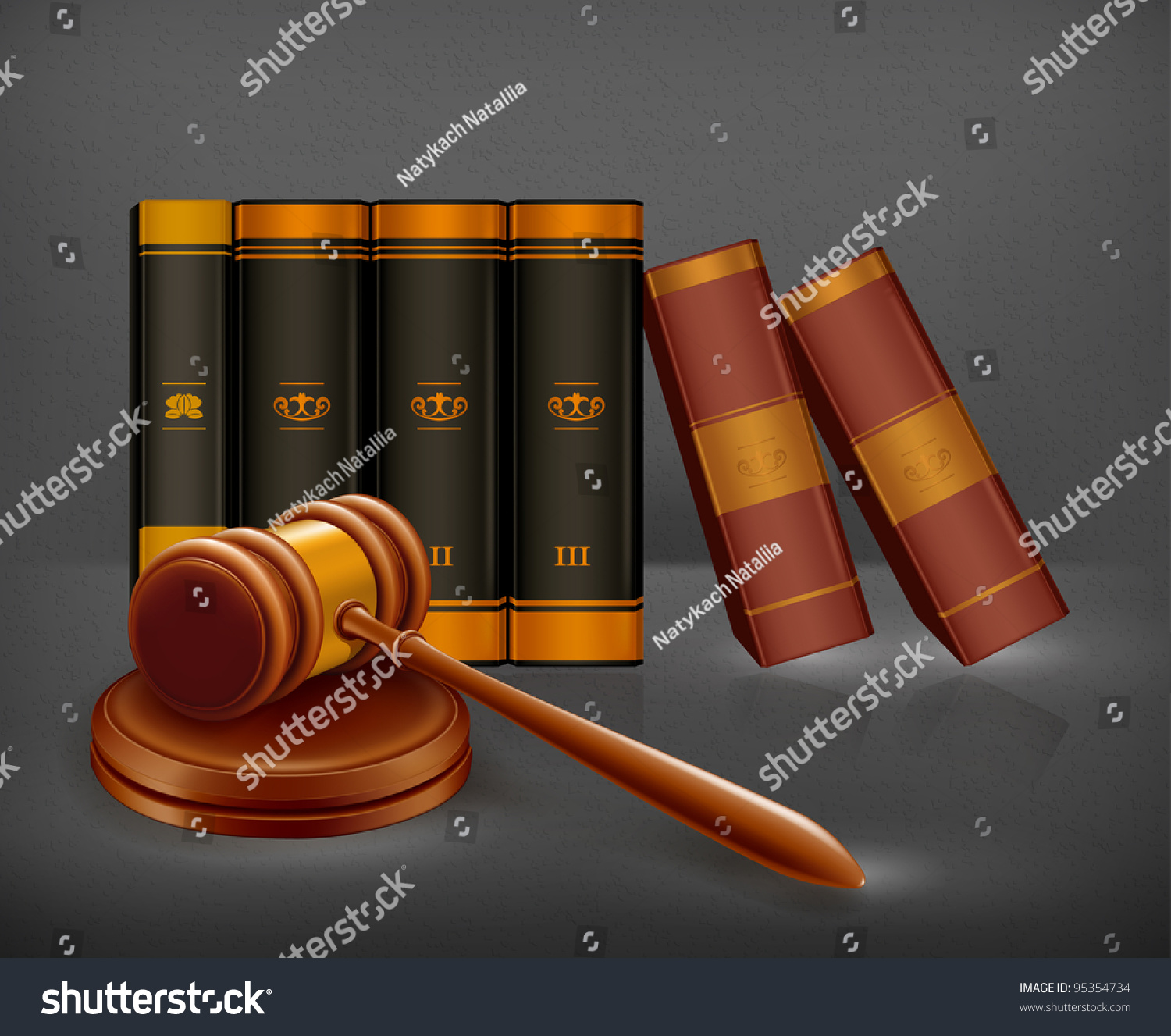 Gavel Books Vector Stock Vector (Royalty Free) 95354734 | Shutterstock
