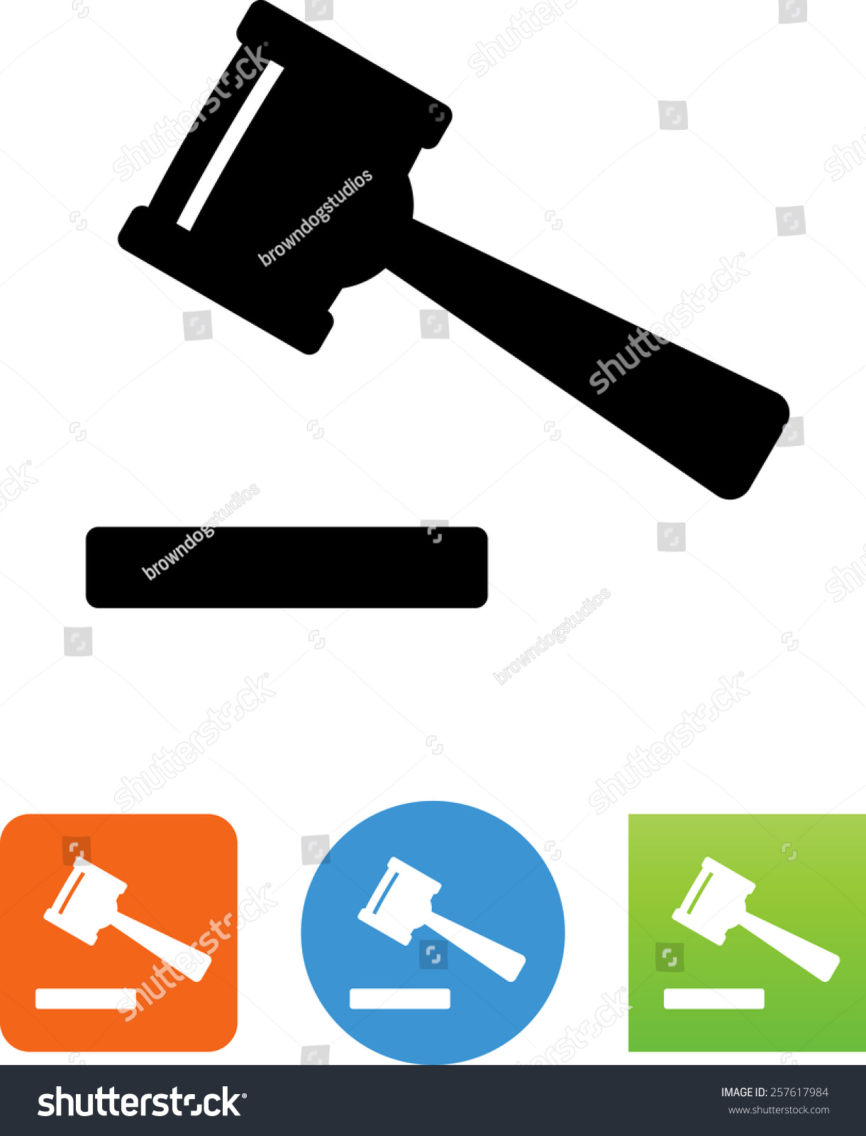 Gavel Icon Stock Vector (Royalty Free) 257617984