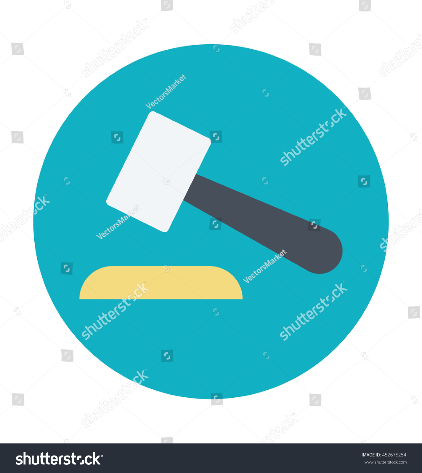 Gavel Vector Icon Stock Vector (Royalty Free) 452675254 | Shutterstock