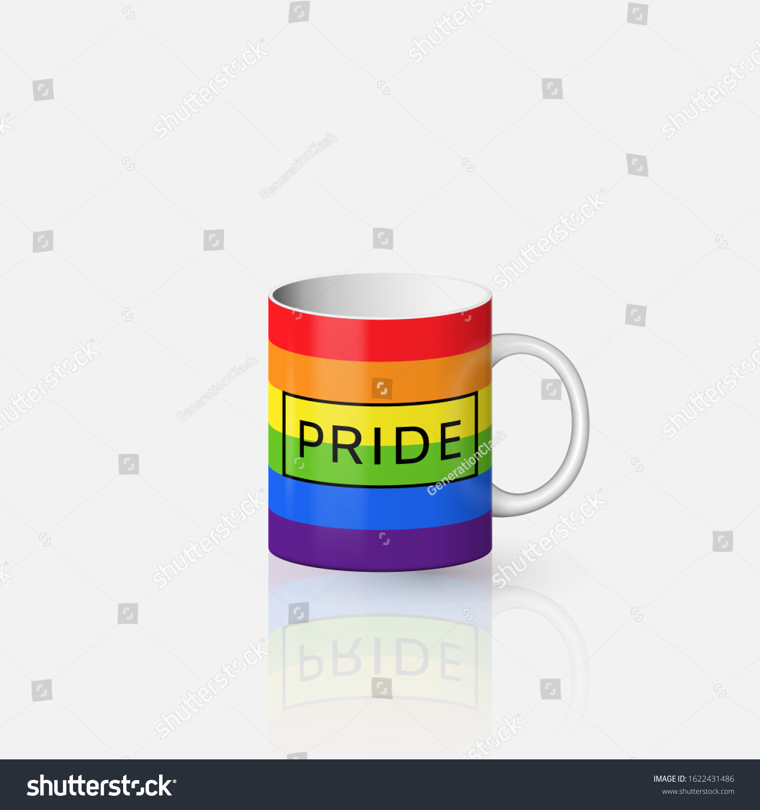 Gay Pride Lettering Lgbt Rainbow Spectrum 库存矢量图(免版税)1622431486