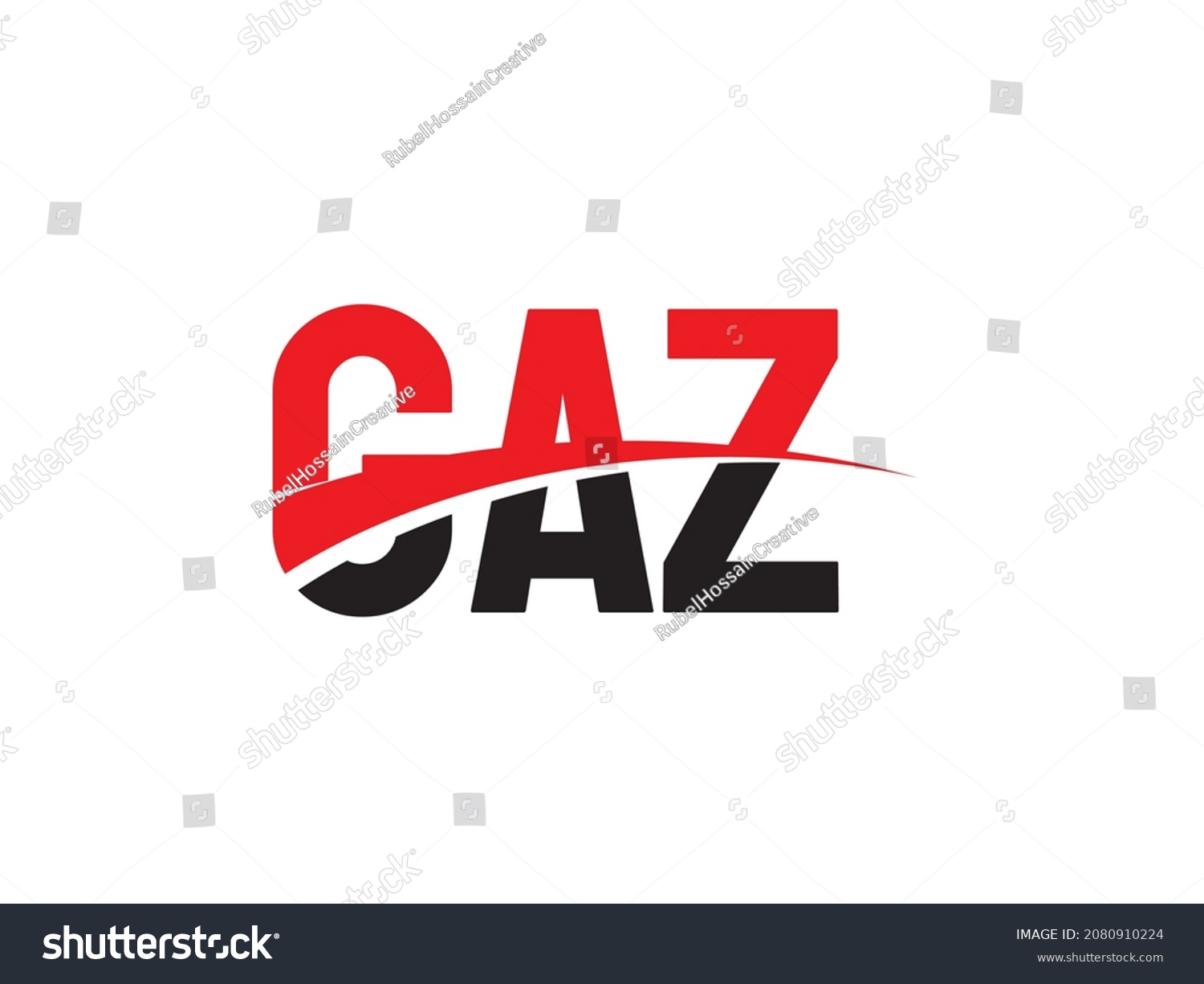Gaz Letter Initial Logo Design Vector Stock Vector (Royalty Free ...
