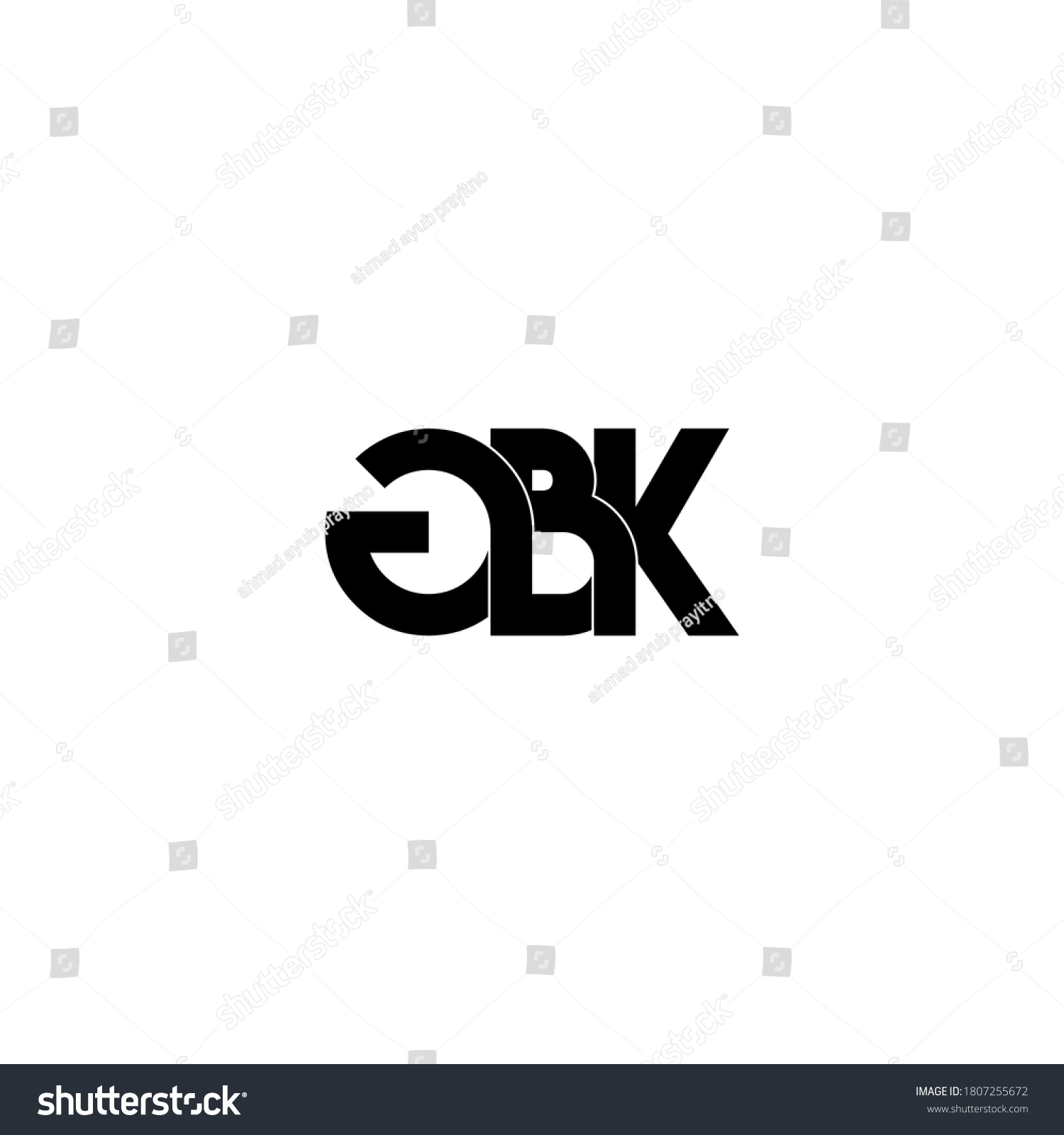 Gbk Letter Original Monogram Logo Design Stock Vector (Royalty Free ...