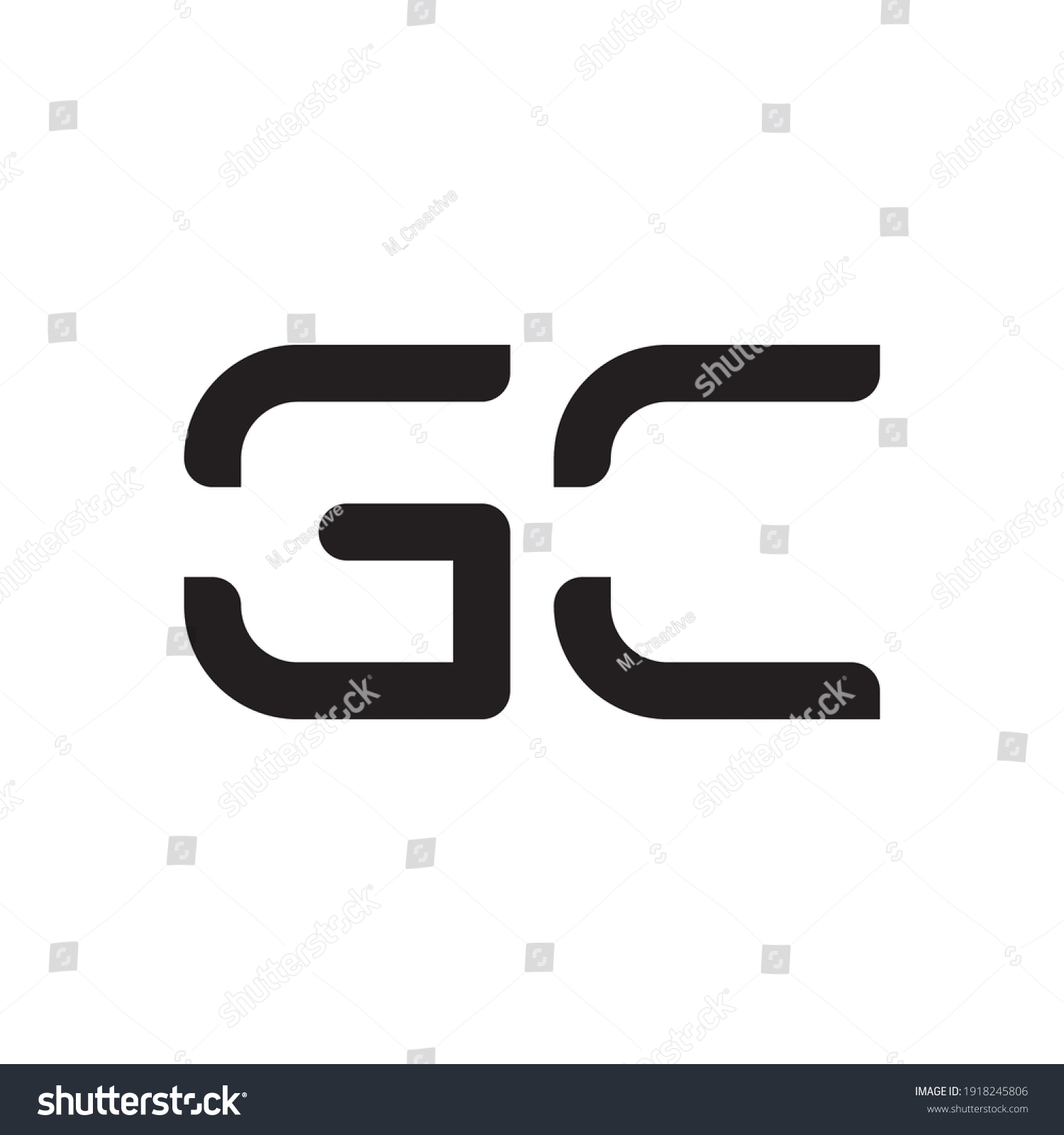 Gc Initial Letter Vector Logo Stock Vector (Royalty Free) 1918245806 ...
